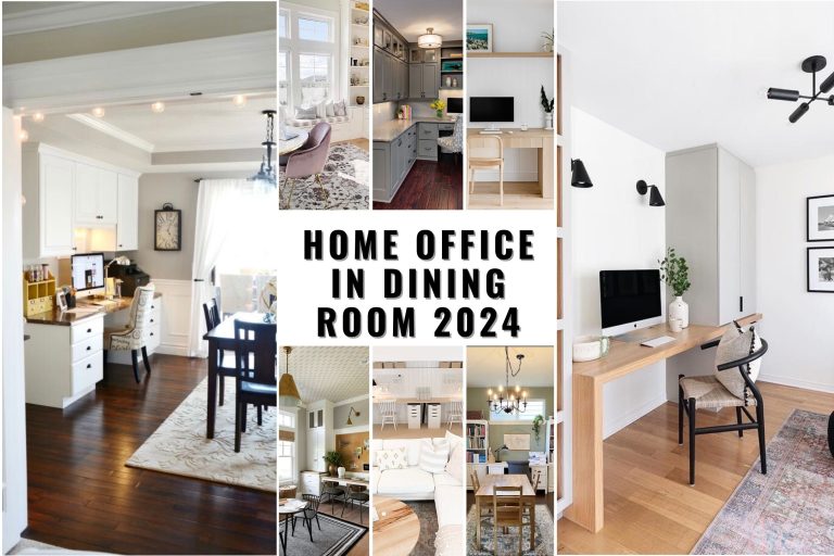 22 Chic Home Office in Dining Room Designs for Small Spaces ...