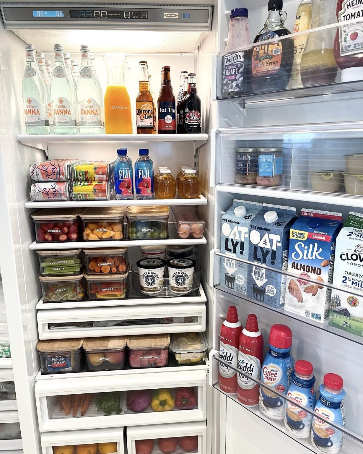 31 Fridge Organization Ideas for Aesthetic & Healthy Kitchens ...