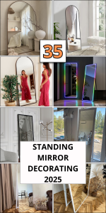 35 Trending Standing Mirror Decorating Ideas for Modern Homes ...