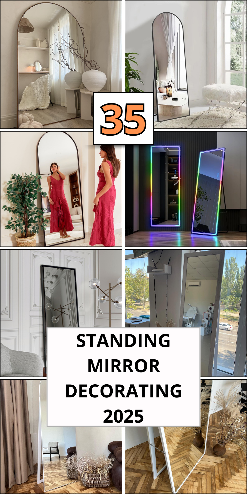 35 Trending Standing Mirror Decorating Ideas for Modern Homes ...