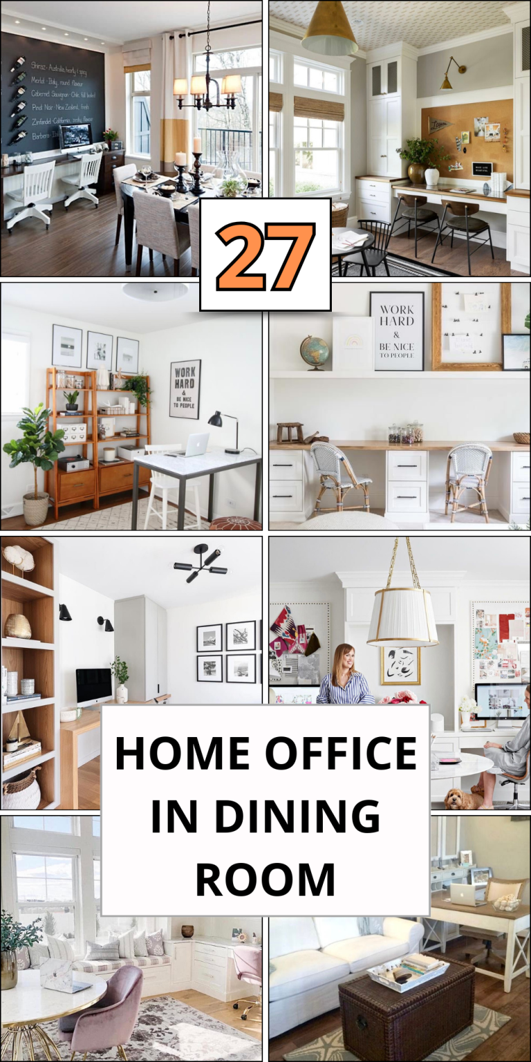 27 Chic Home Office in Dining Room Designs 2025 for Small Spaces - placeideal.com