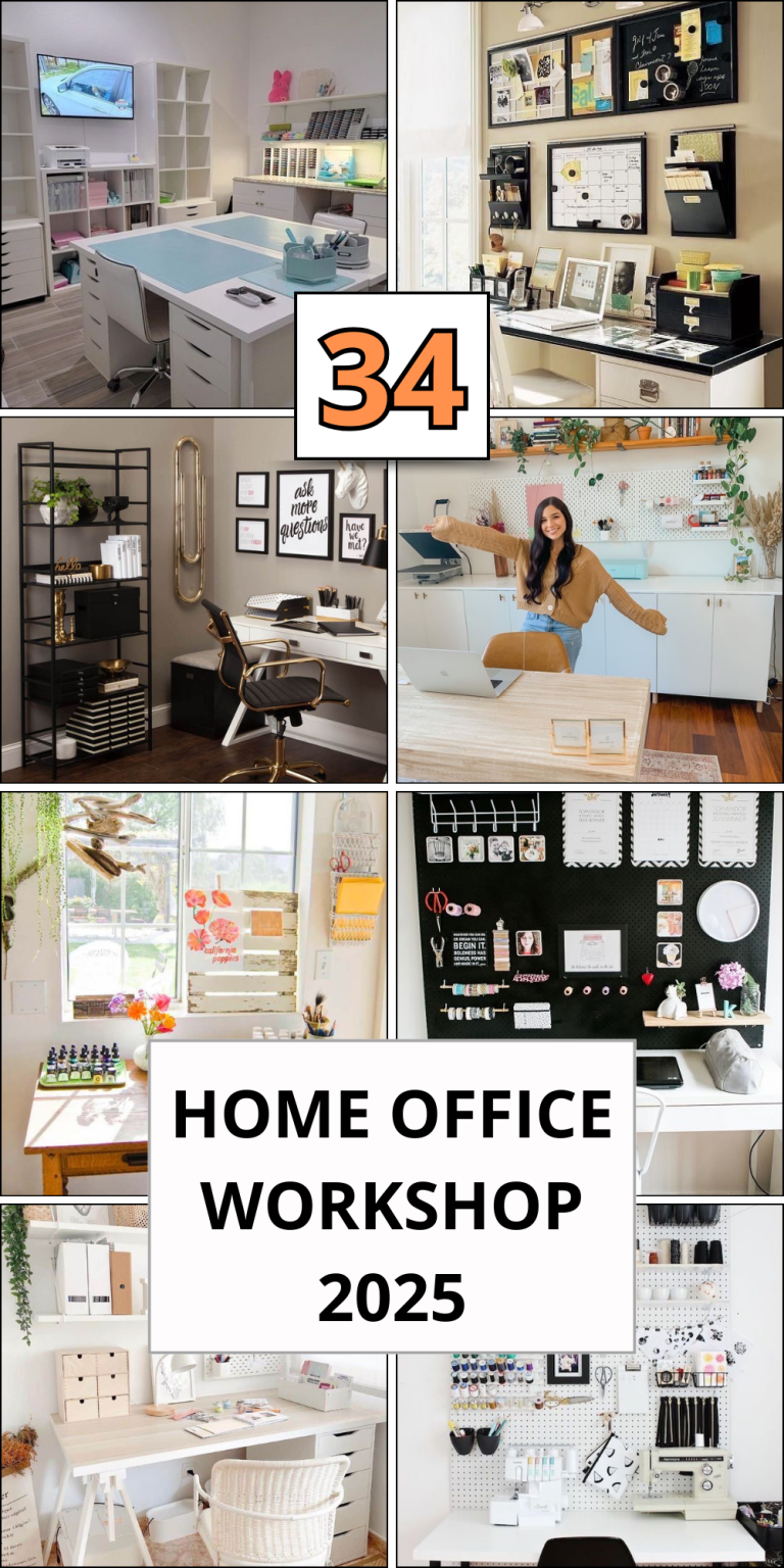 34 Unique Home Office Workshop Ideas for Inspired Productivity ...