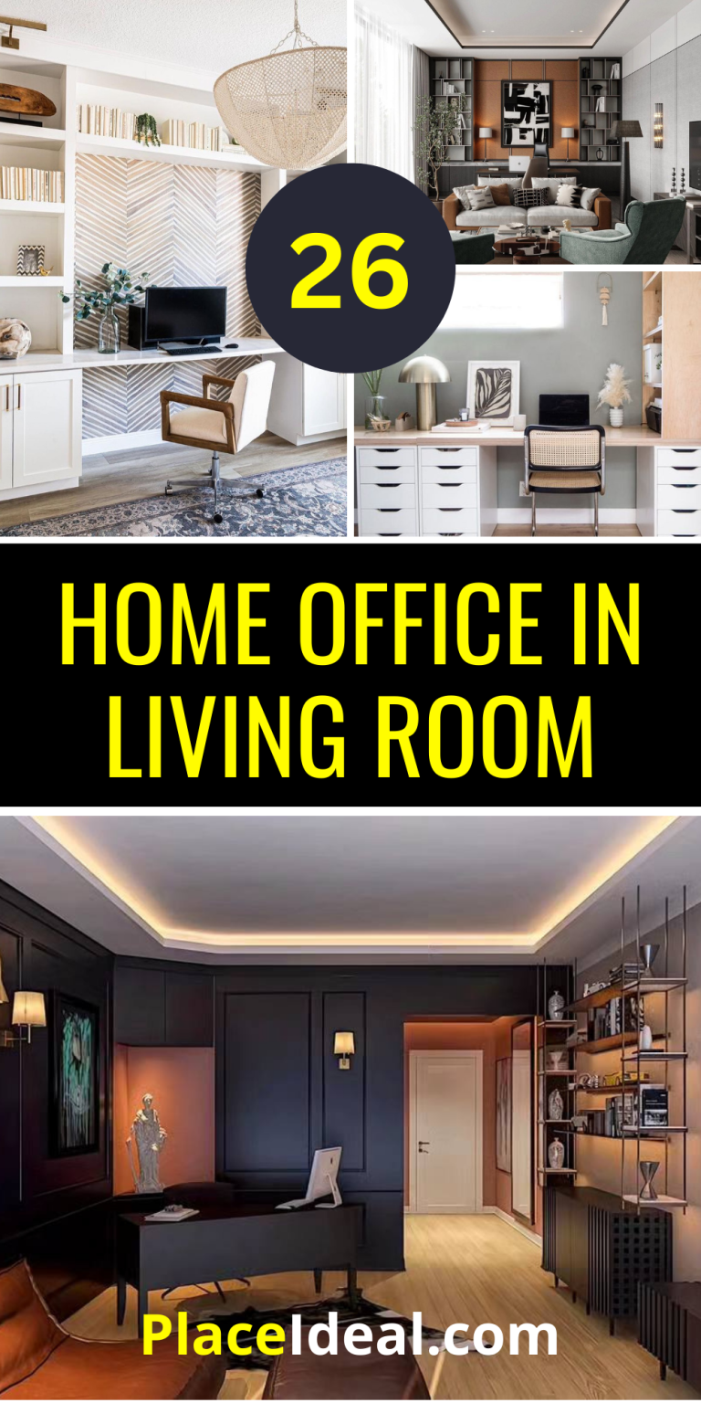 26 Home Office in Living Room Ideas for Stylish Productivity | Trends ...