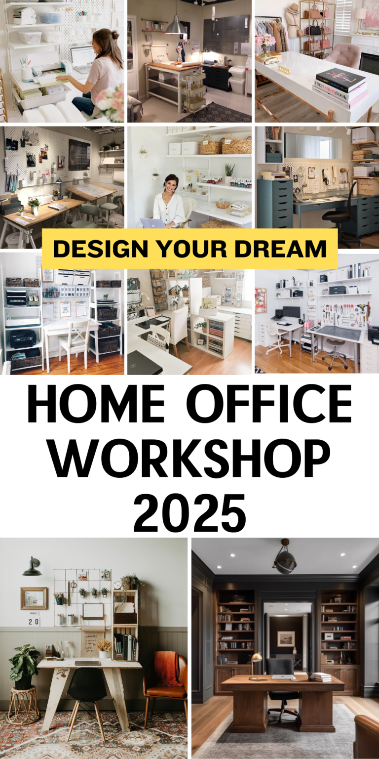 34 Unique Home Office Workshop Ideas for Inspired Productivity ...
