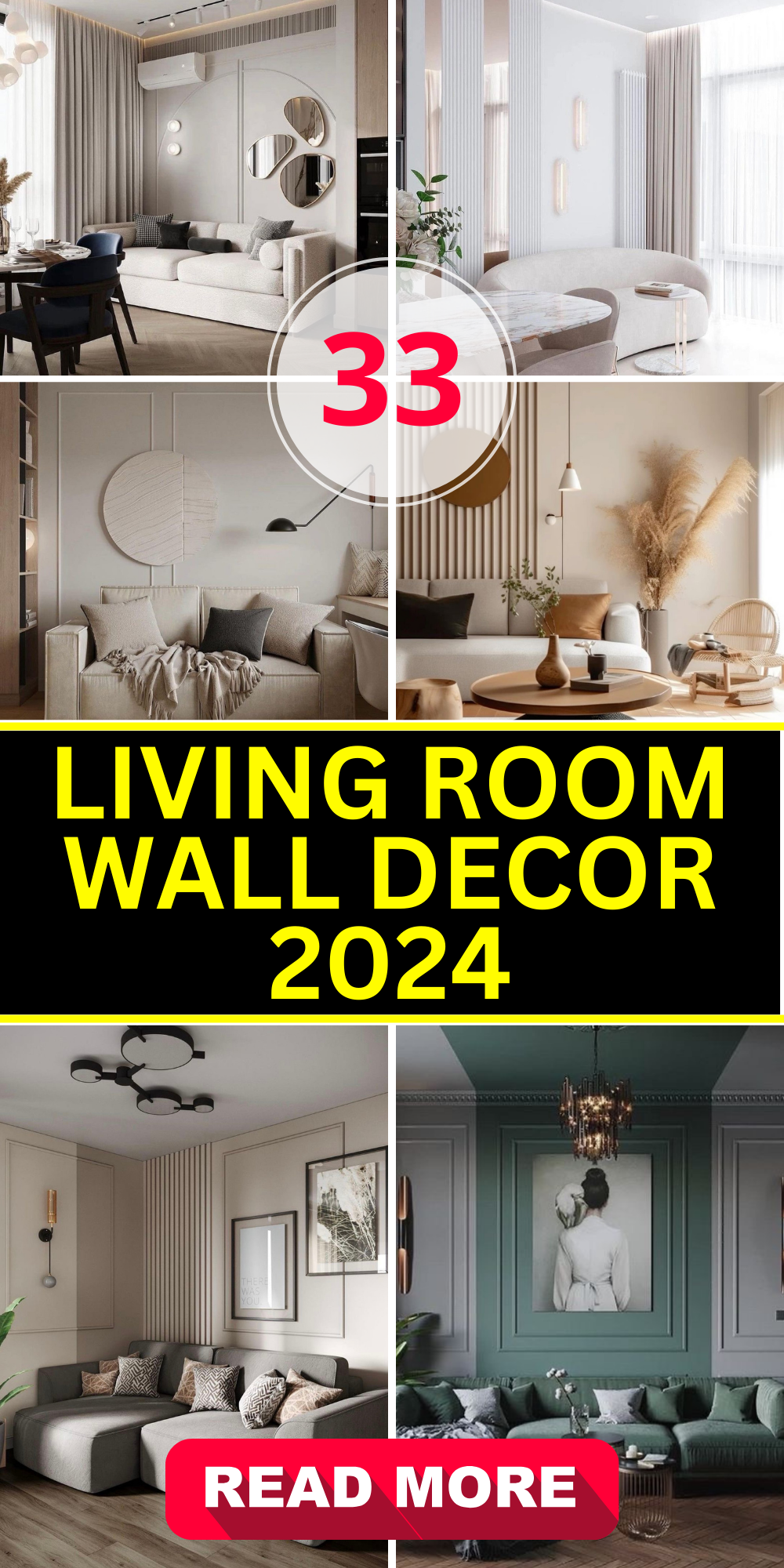 33 Living Room Wall Decor 2024 Trends to Refresh Your Space ...