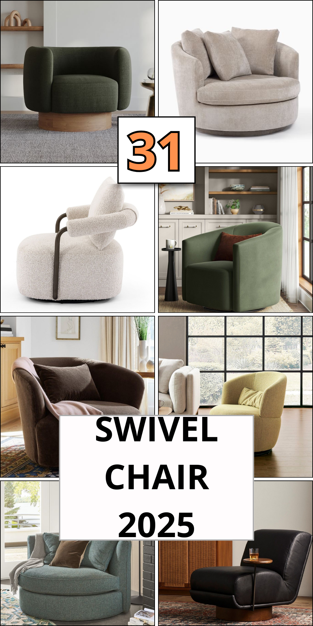 Explore Top 31 Swivel Chair Designs for 2025 - Modern & Cozy Seating ...