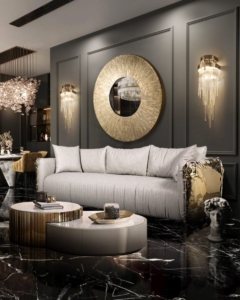 37 Top Living Room Wall Mirror Trends - Reflect Your Style - placeideal.com