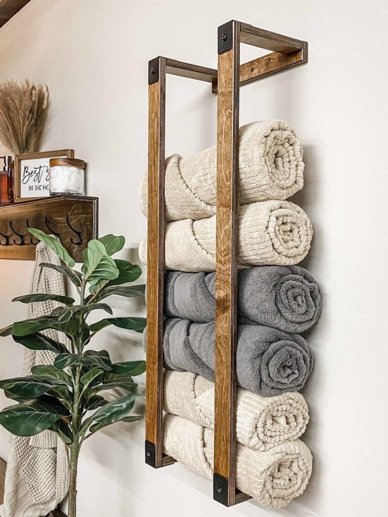 34 Unique Towel Rack Ideas to Elevate Your Bathroom Decor - placeideal.com