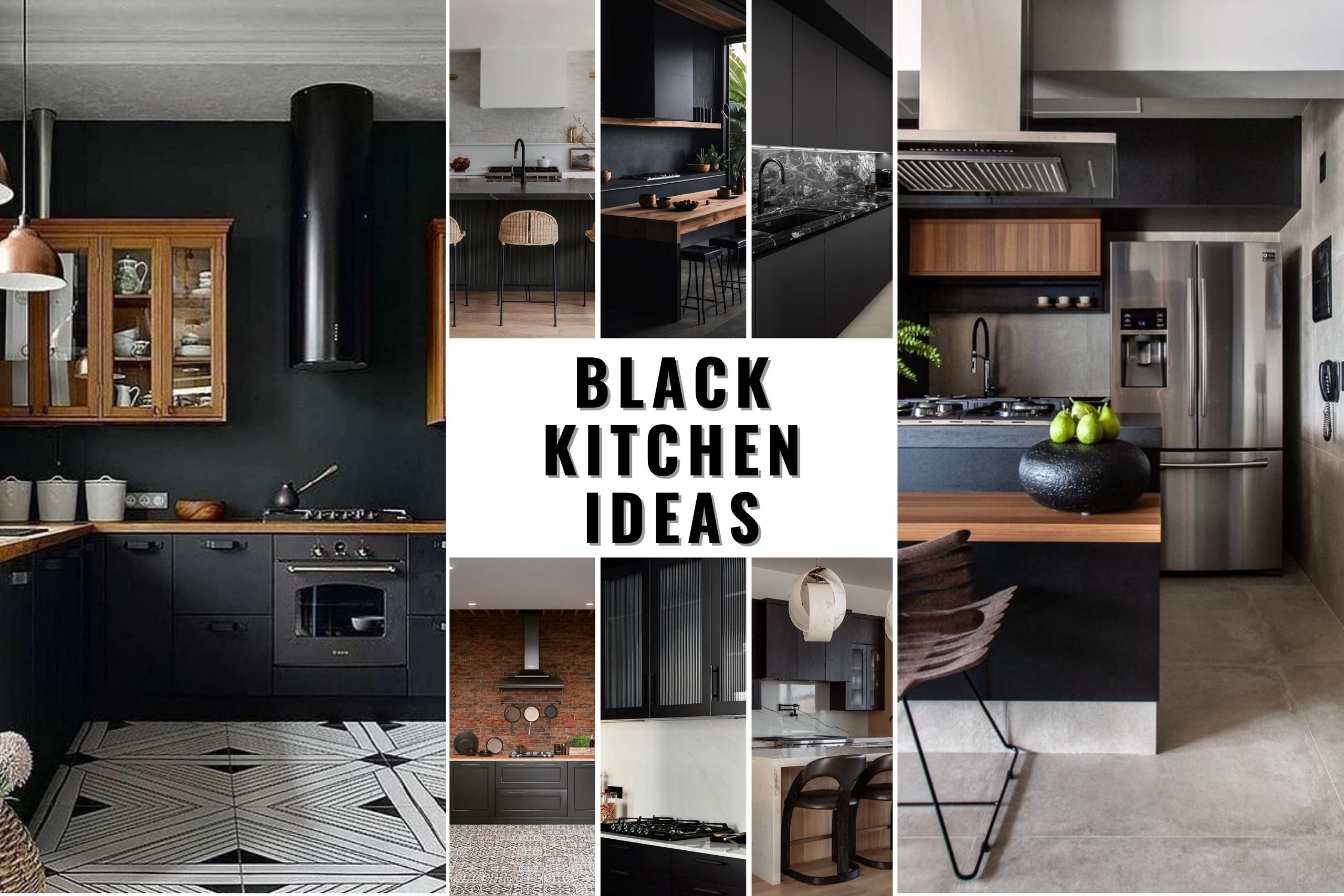31 Black Kitchen Ideas for Chic & Versatile Cooking Spaces - placeideal.com