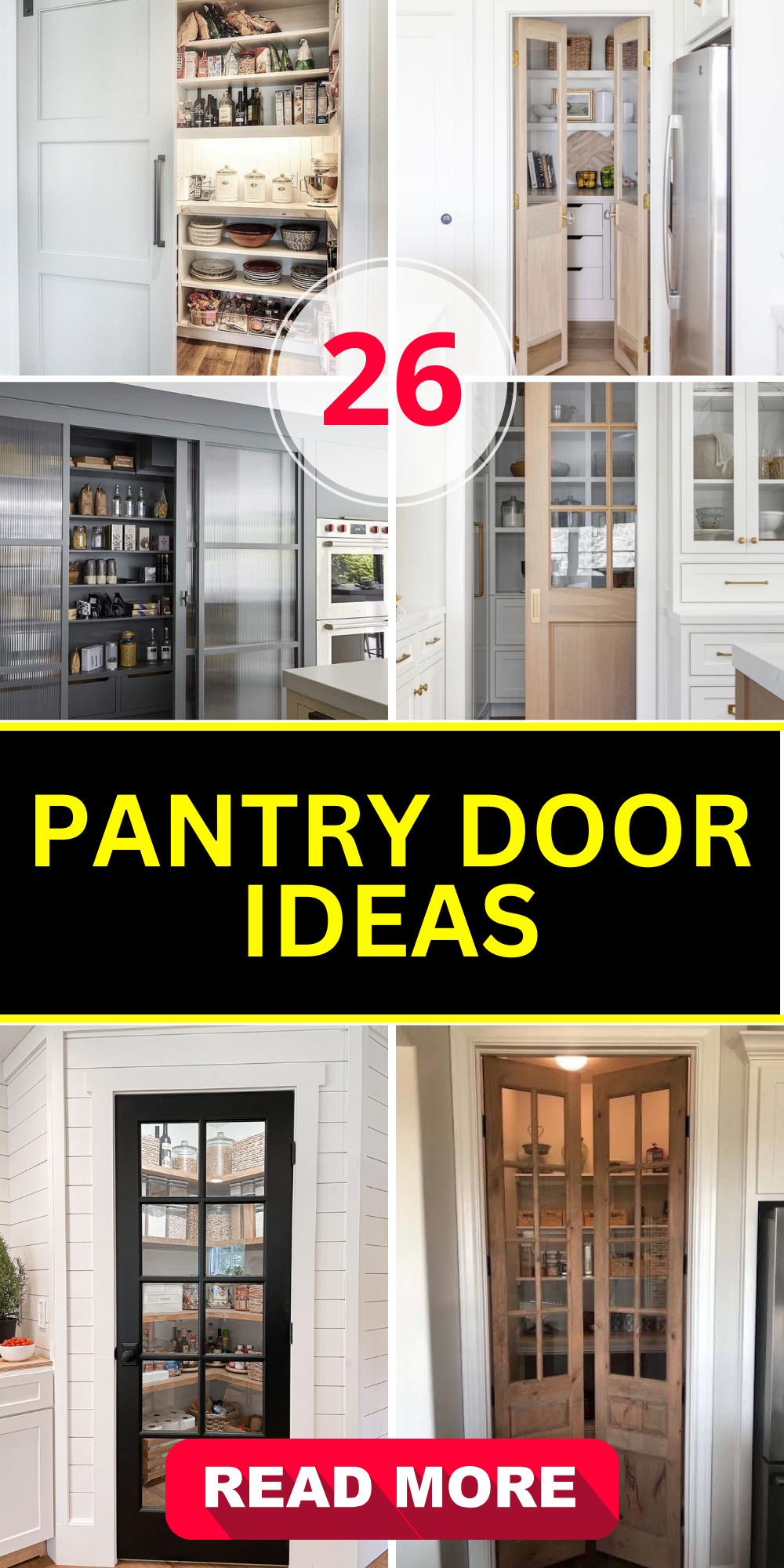 26 Pantry Door Ideas to Transform Your Kitchen with Style - placeideal.com