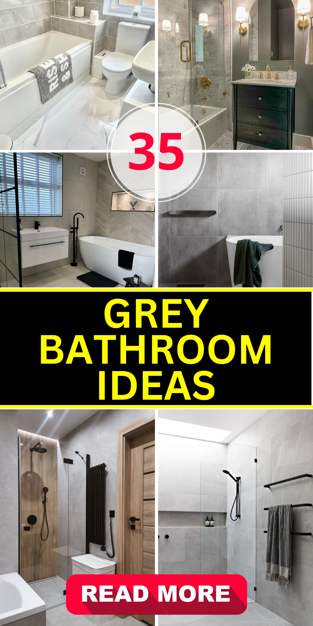 35 Grey Bathroom Ideas: Elevate Your Home with Chic Designs ...