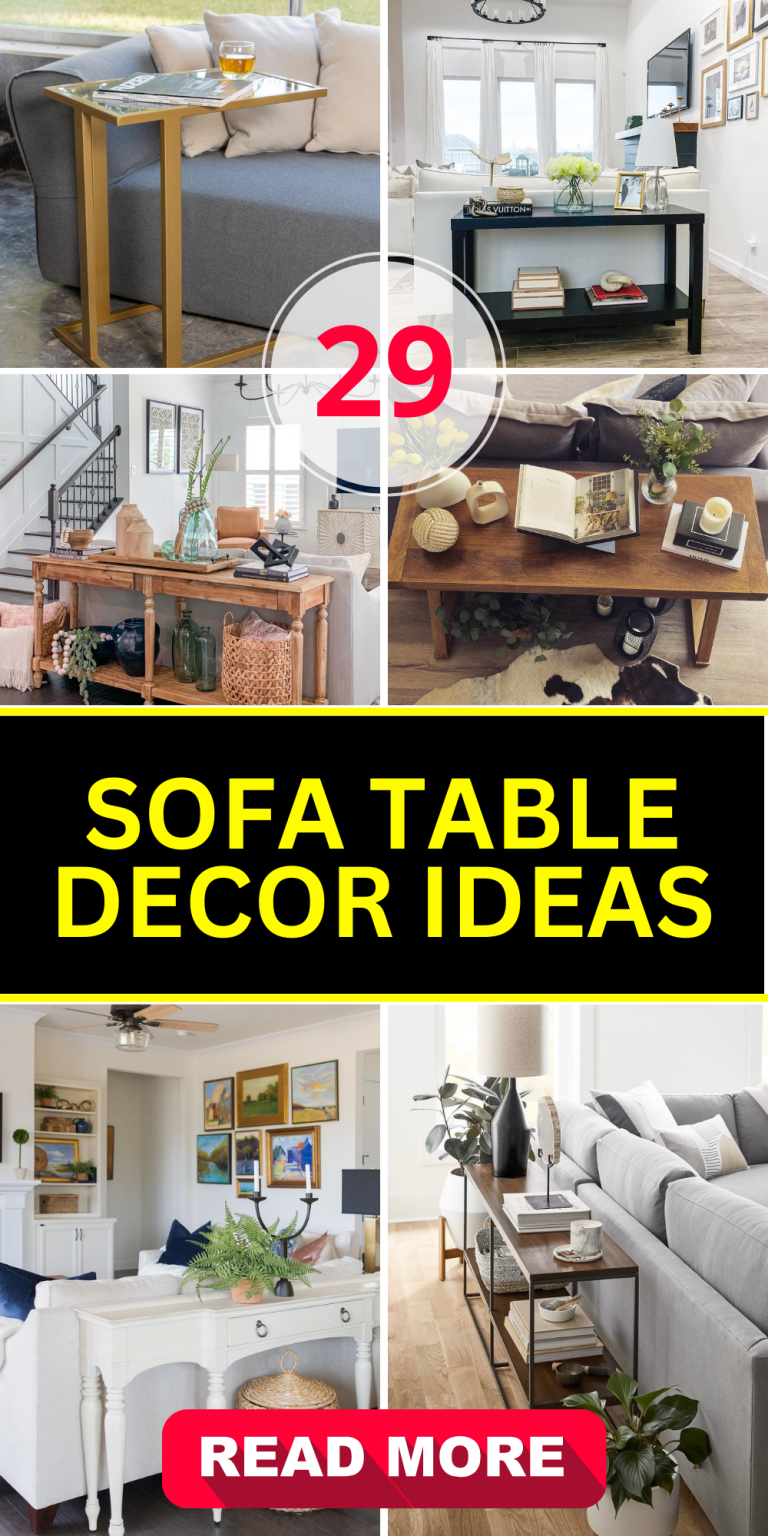 29 Sofa Table Decor Ideas to Transform Your Living Space Elegantly ...