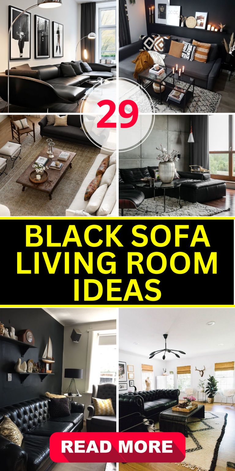 29 Black Sofa Living Room Ideas to Revamp Your Space | Comfy and Chic ...