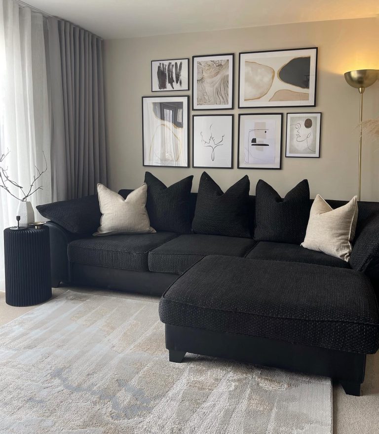 33 Black Sofa Living Room Ideas to Revamp Your Space | Comfy and Chic - placeideal.com