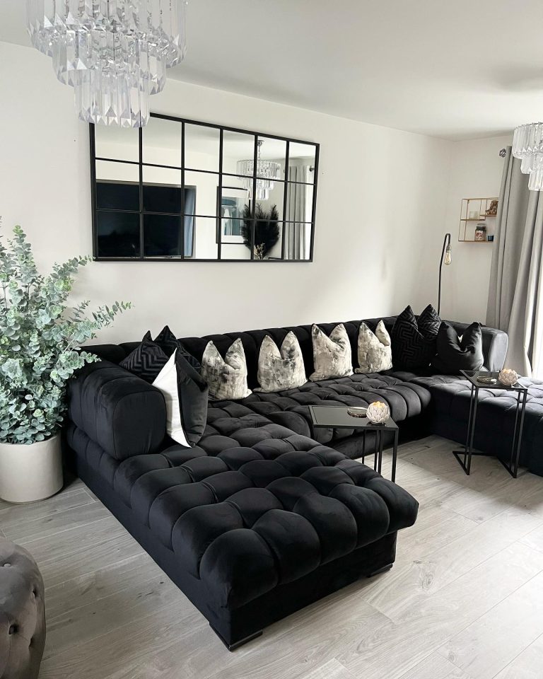33 Black Sofa Living Room Ideas to Revamp Your Space | Comfy and Chic ...