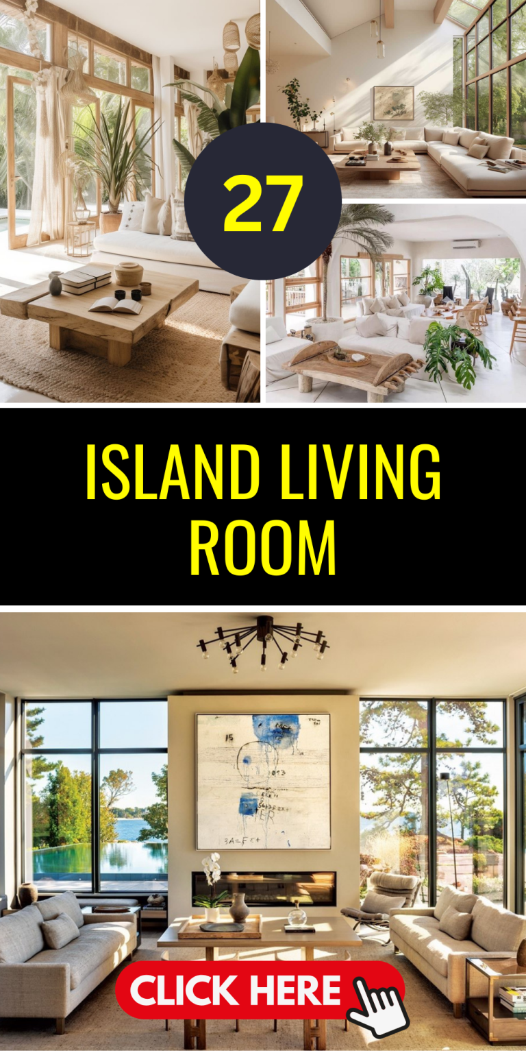 27 Island Living Room Inspirations for Tranquil Home Decor - placeideal.com