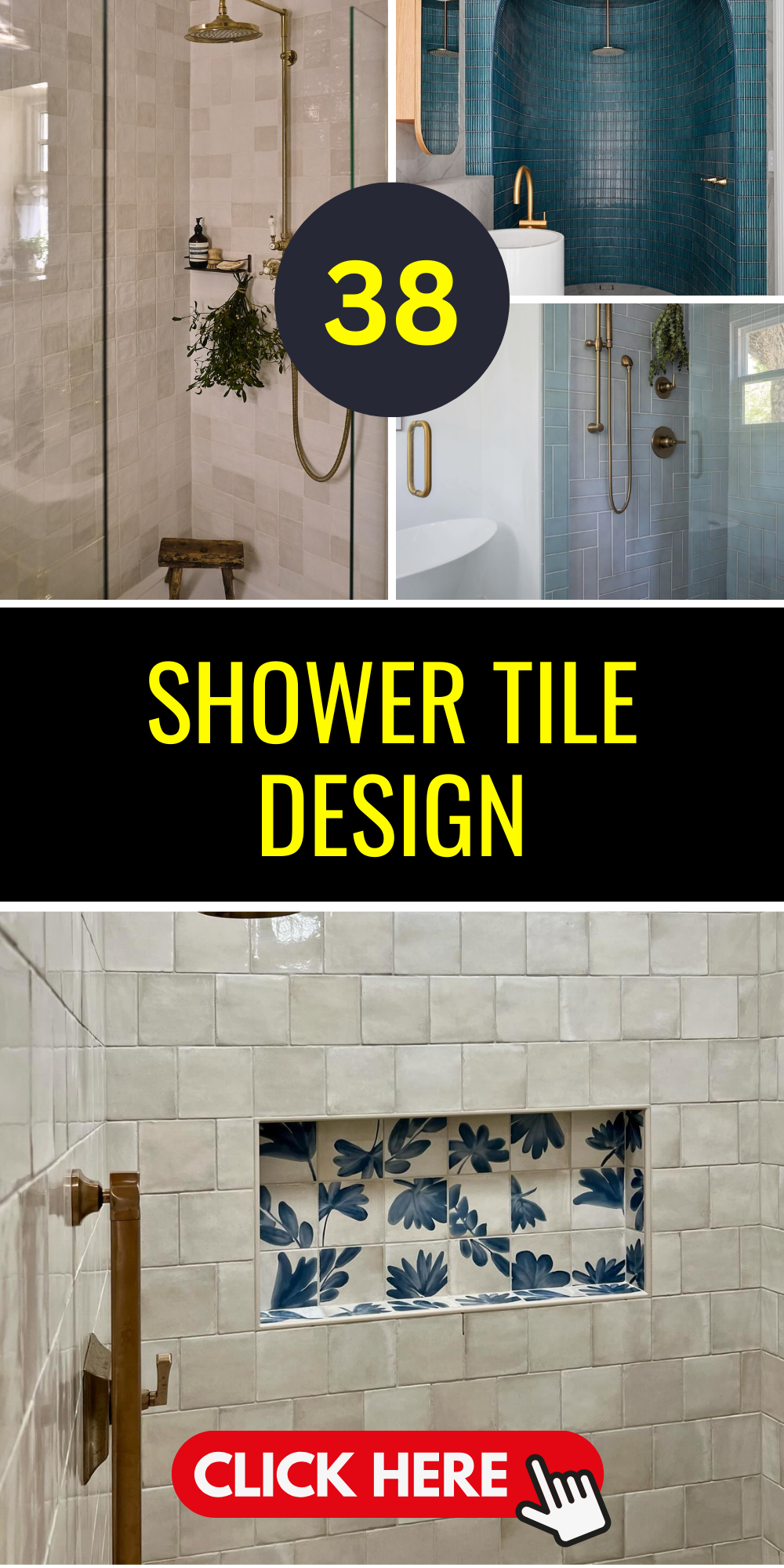 Unique Shower Tile Designs: 38 Inspirational Ideas for Your Bathroom ...