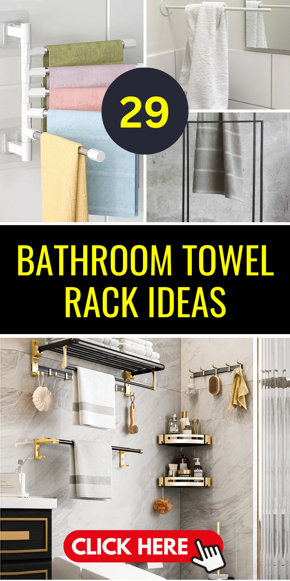 29 Unique Towel Rack Ideas to Elevate Your Bathroom Decor - placeideal.com