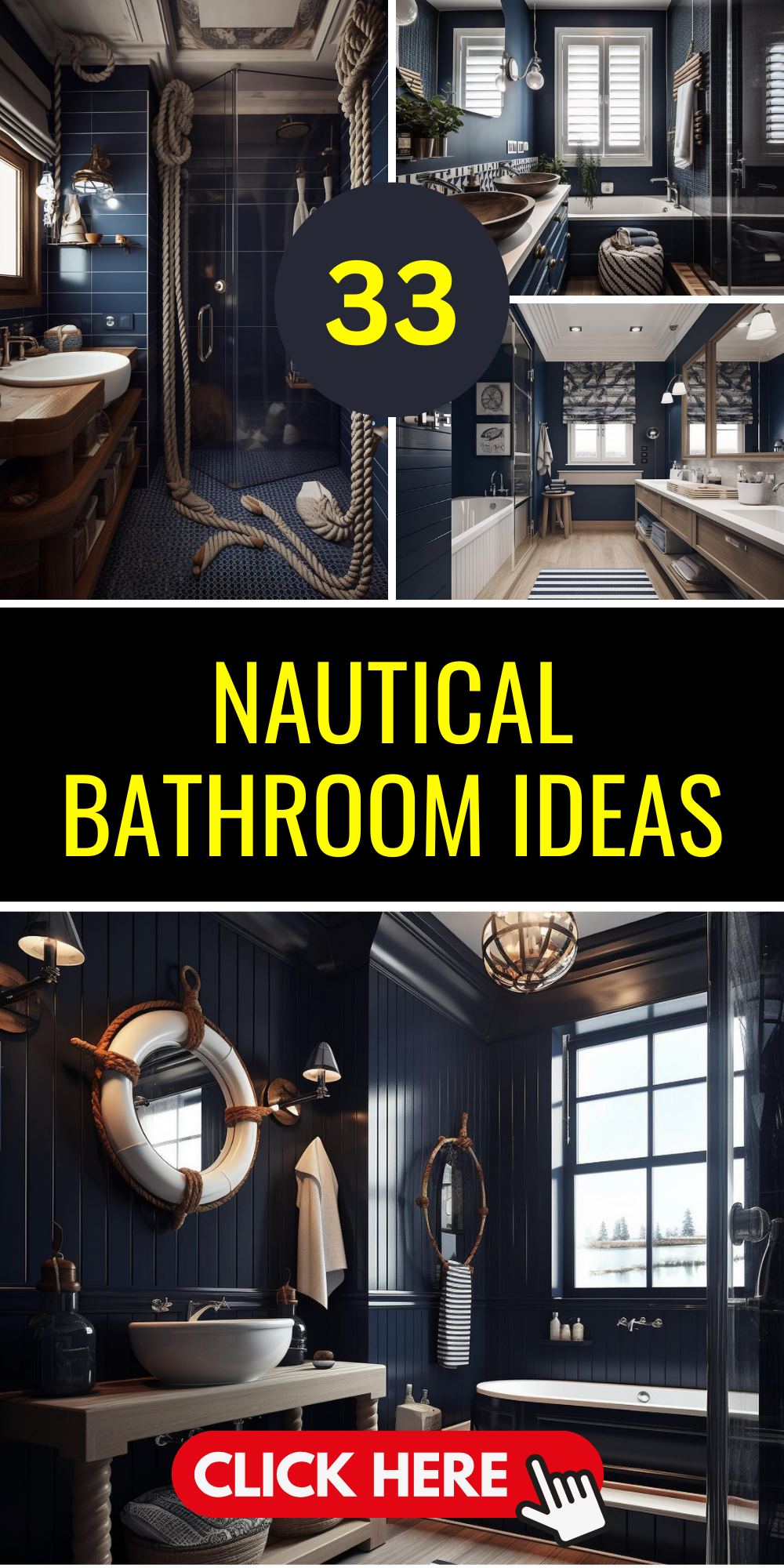 Explore 33 Nautical Bathroom Ideas for Maritime-Inspired Elegance ...