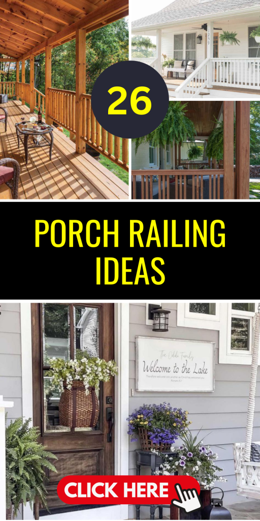 26 Porch Railing Ideas to Transform Your Home's Exterior - placeideal.com
