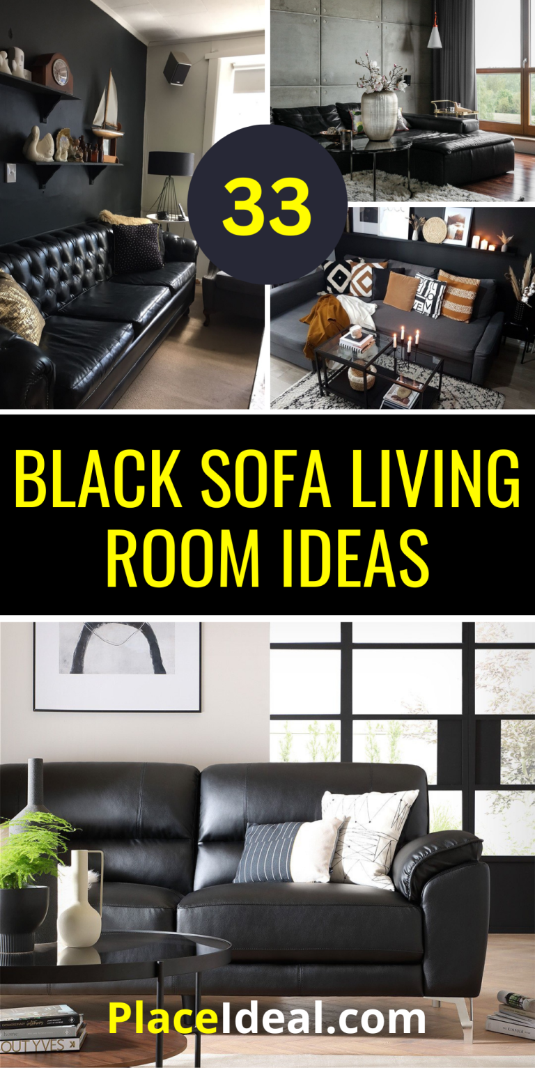 33 Black Sofa Living Room Ideas to Revamp Your Space | Comfy and Chic ...