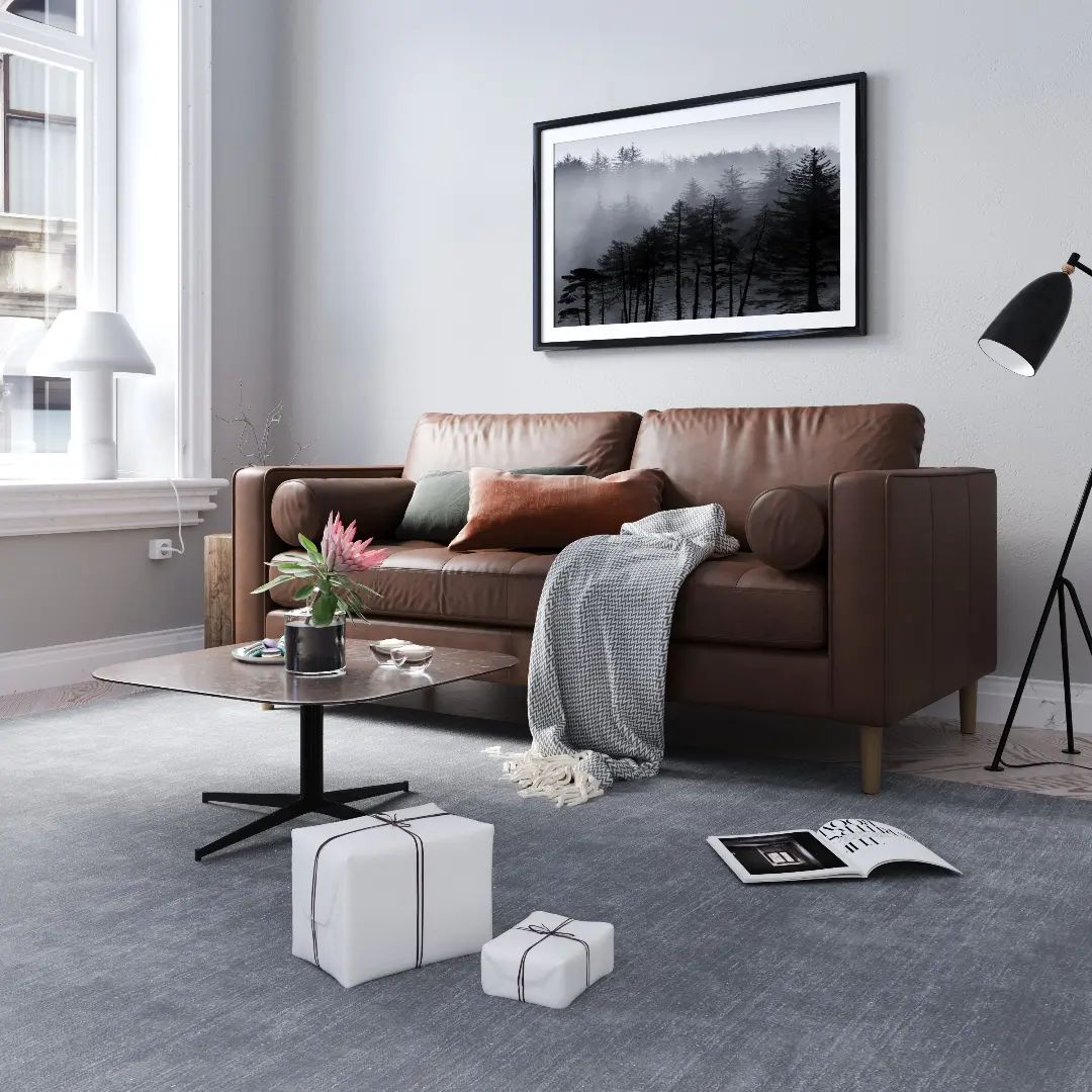 Explore 31 Chic Living Room Ideas Featuring Dark Brown Sofas ...