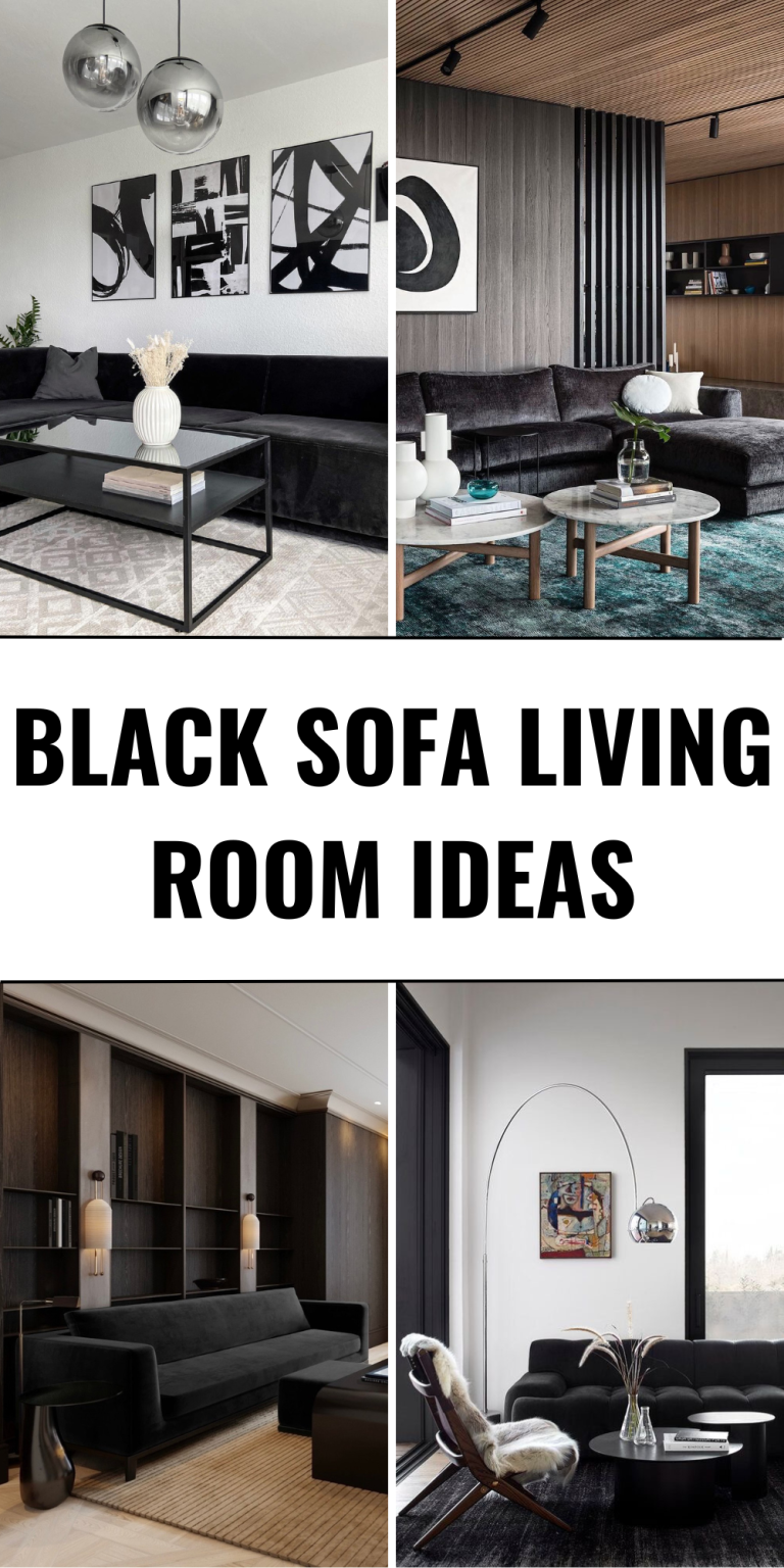 33 Black Sofa Living Room Ideas to Revamp Your Space | Comfy and Chic ...