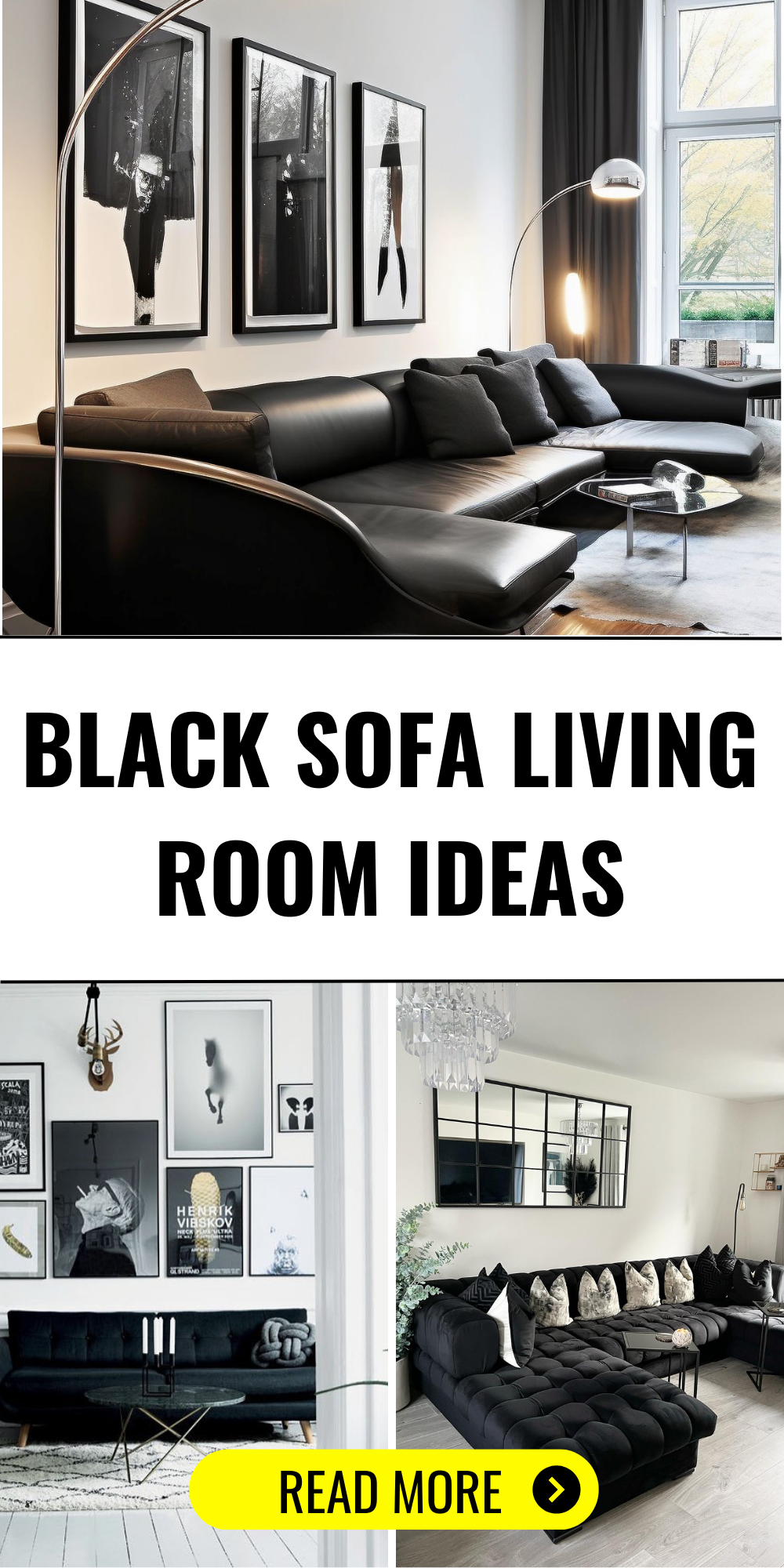33 Black Sofa Living Room Ideas to Revamp Your Space | Comfy and Chic ...