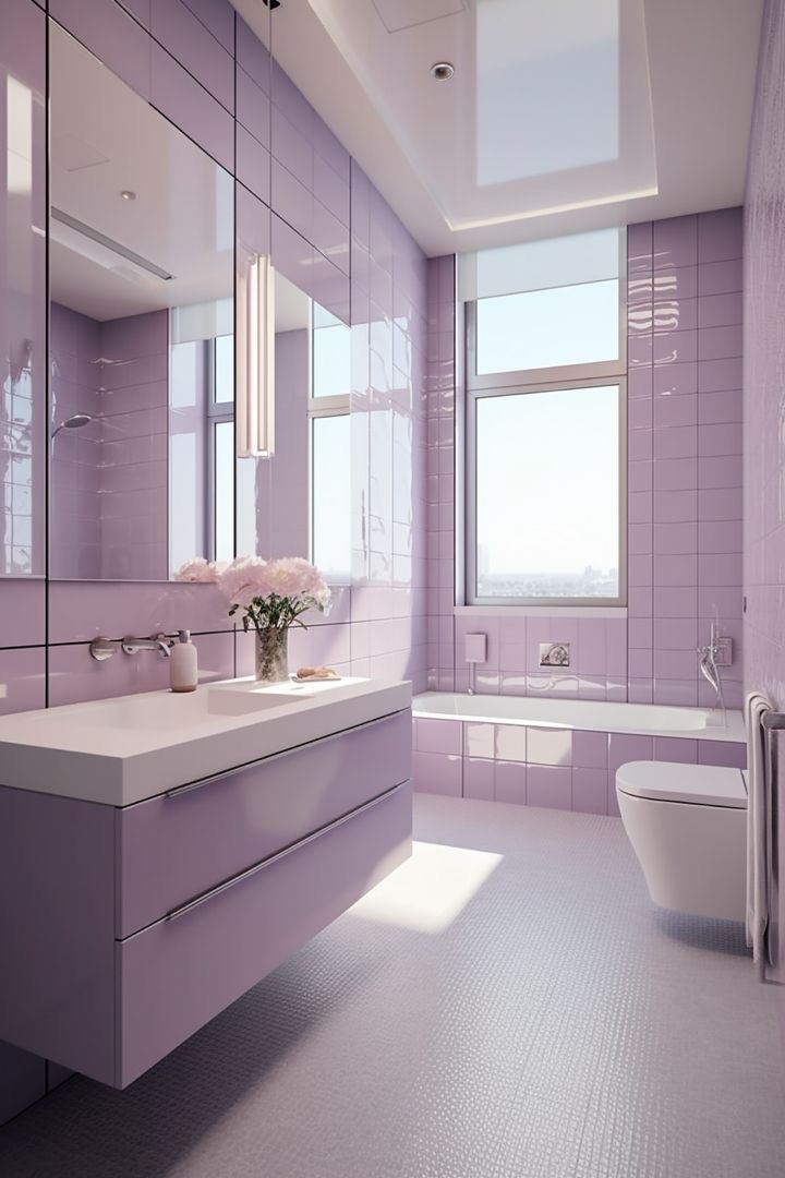 27 Purple Bathroom Ideas to Elevate Your Home's Elegance - placeideal.com