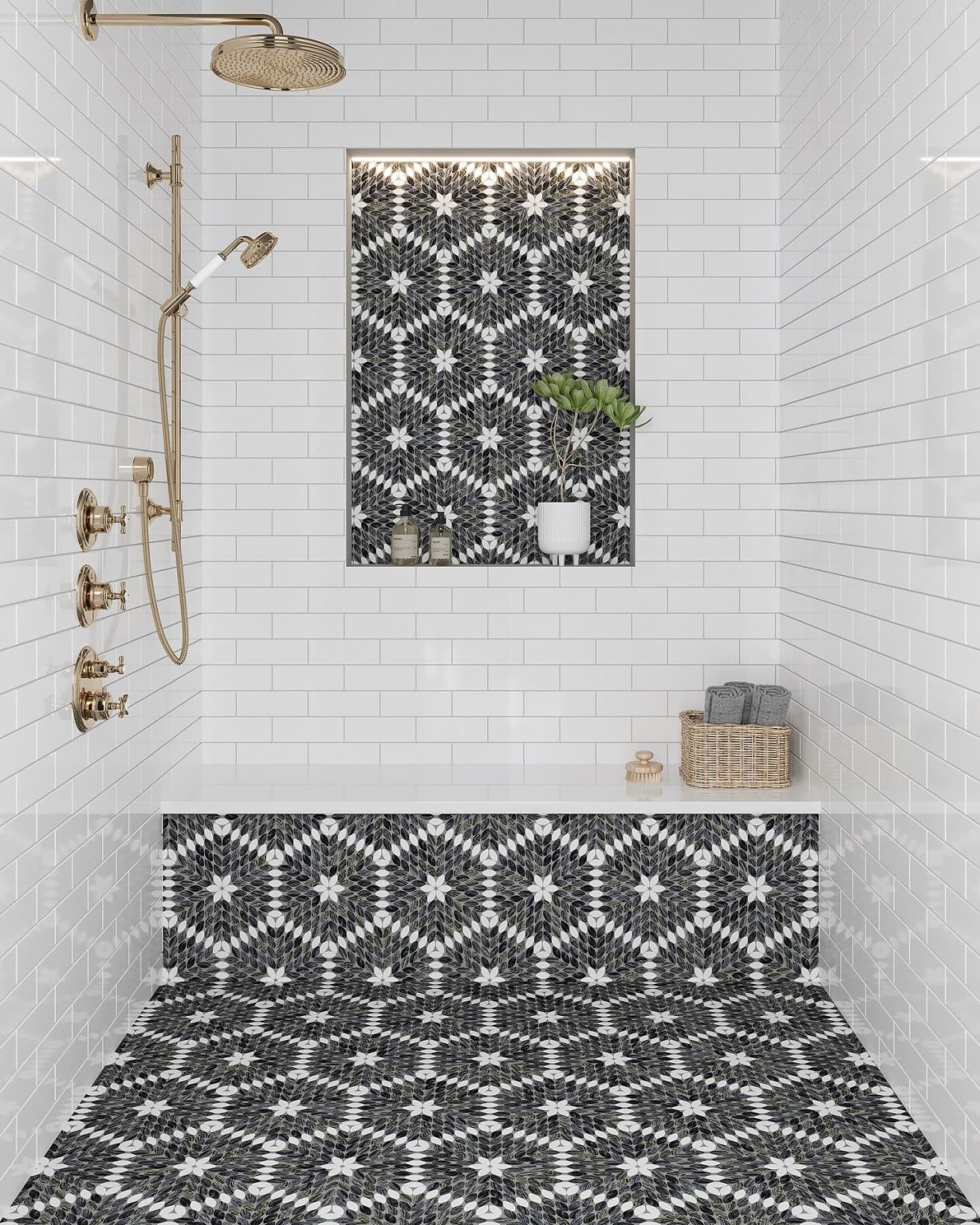 Unique Shower Tile Designs: 43 Inspirational Ideas for Your Bathroom ...