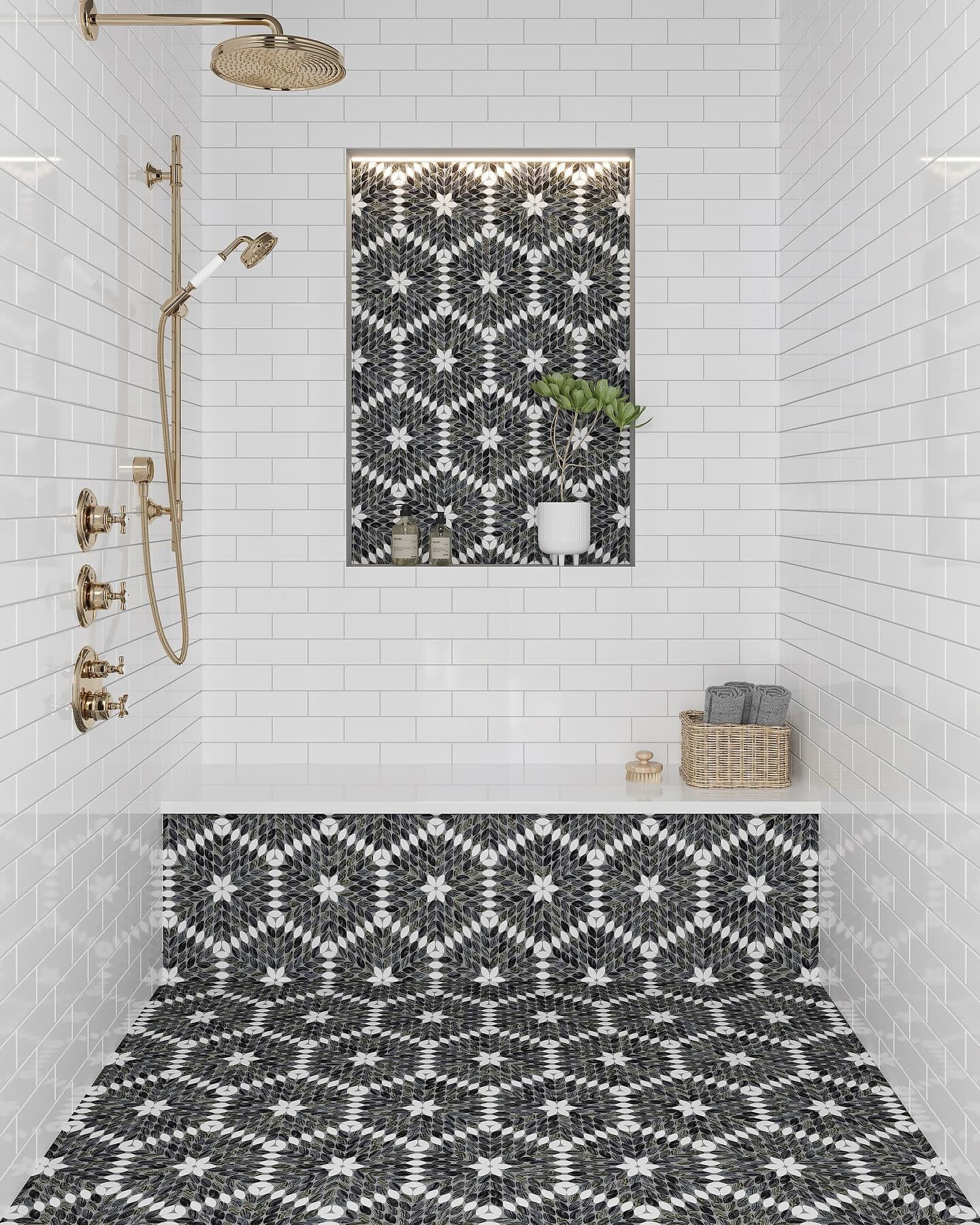 Unique Shower Tile Designs: 43 Inspirational Ideas for Your Bathroom - placeideal.com