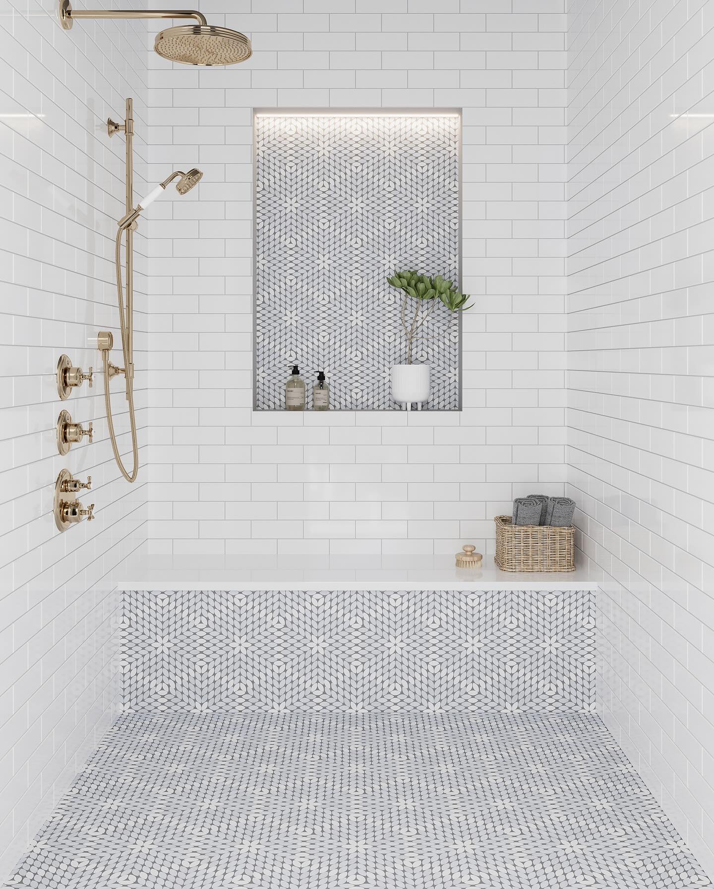 Unique Shower Tile Designs: 43 Inspirational Ideas for Your Bathroom ...