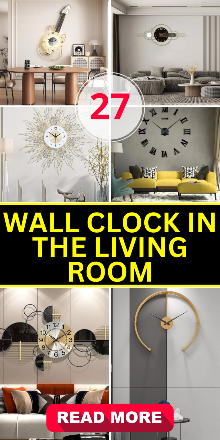 27 Wall Clock Styles to Elevate Your Living Room Decor Elegantly ...