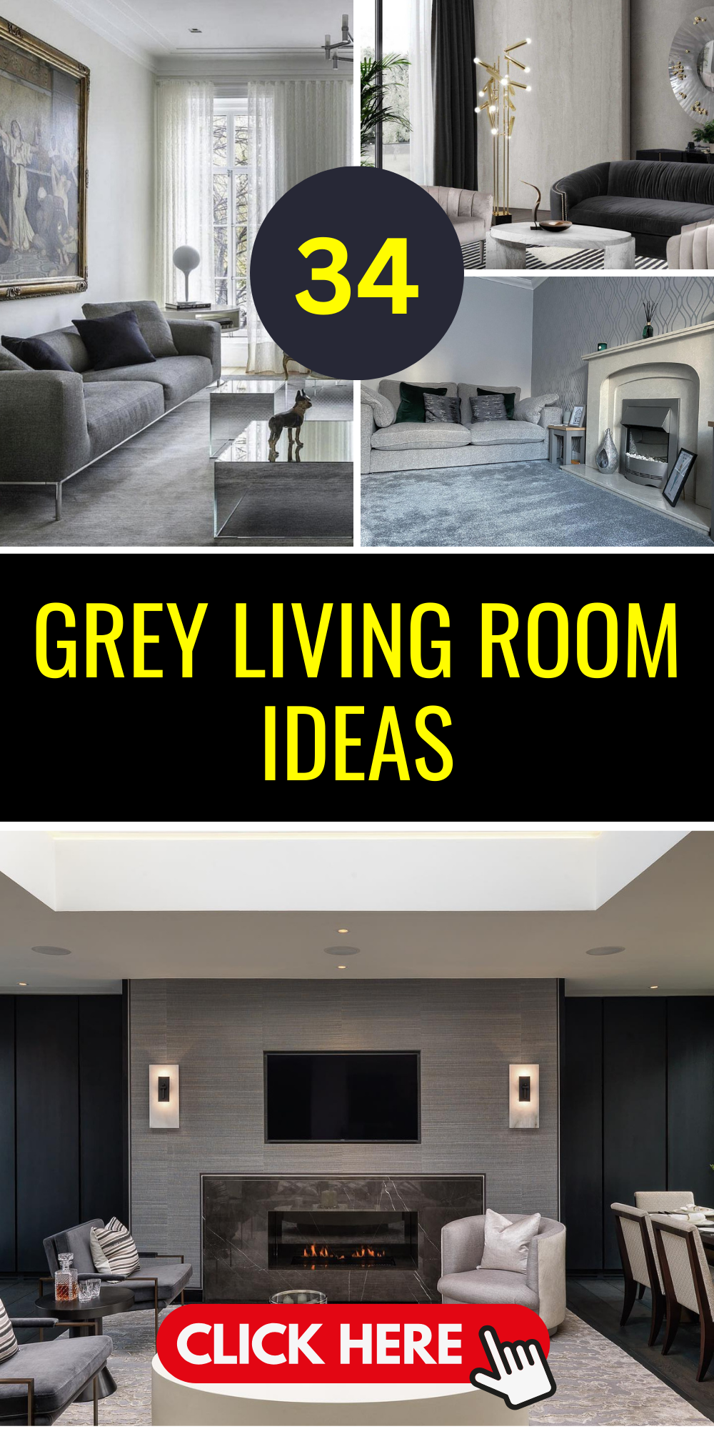 34 Grey Living Room Ideas to Inspire Your Home Decor Makeover ...