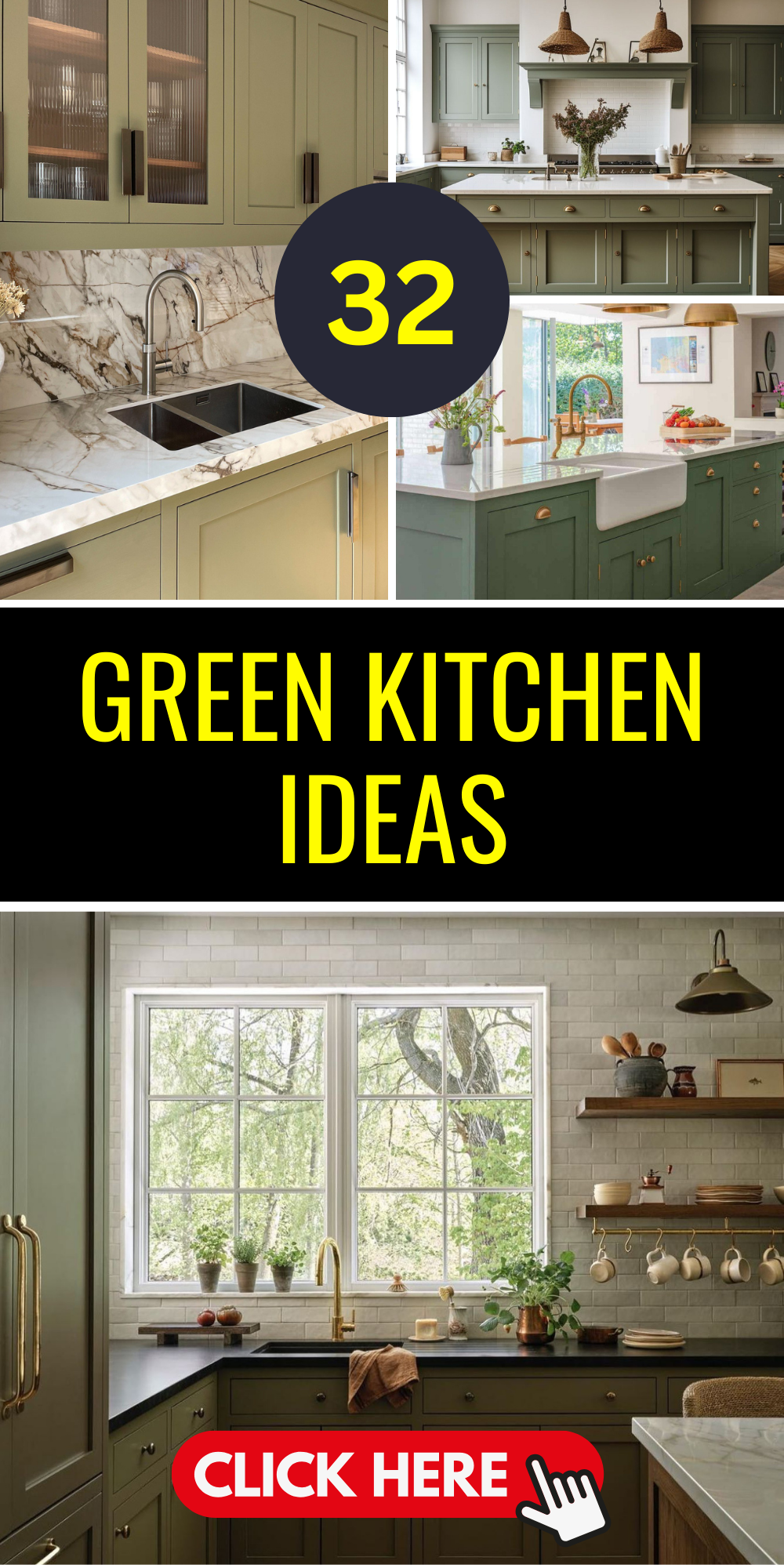32 Lush Green Kitchen Ideas for a Fresh, Modern Home Update ...
