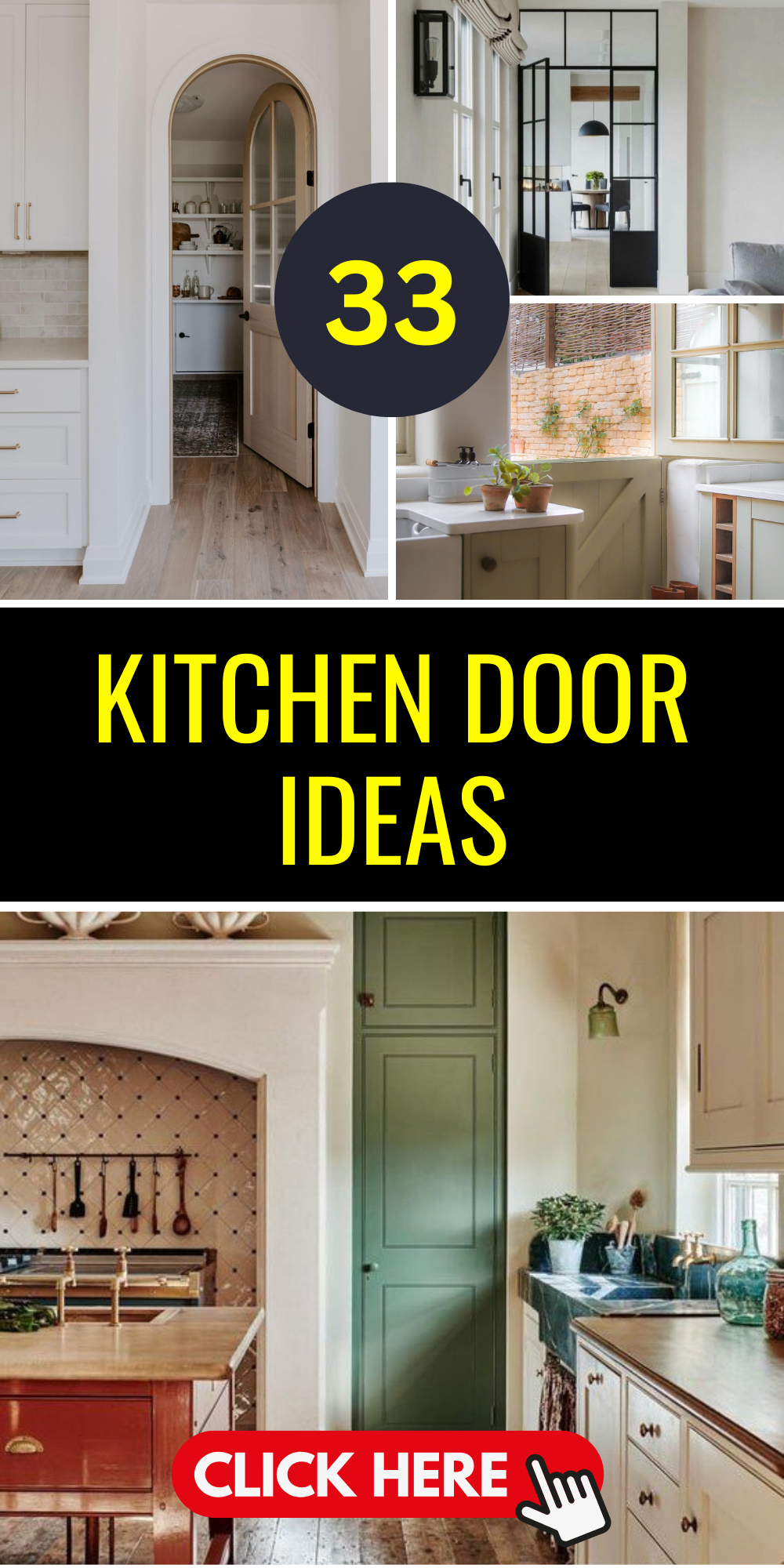 33 Kitchen Door Ideas to Transform Your Culinary Space Elegantly ...