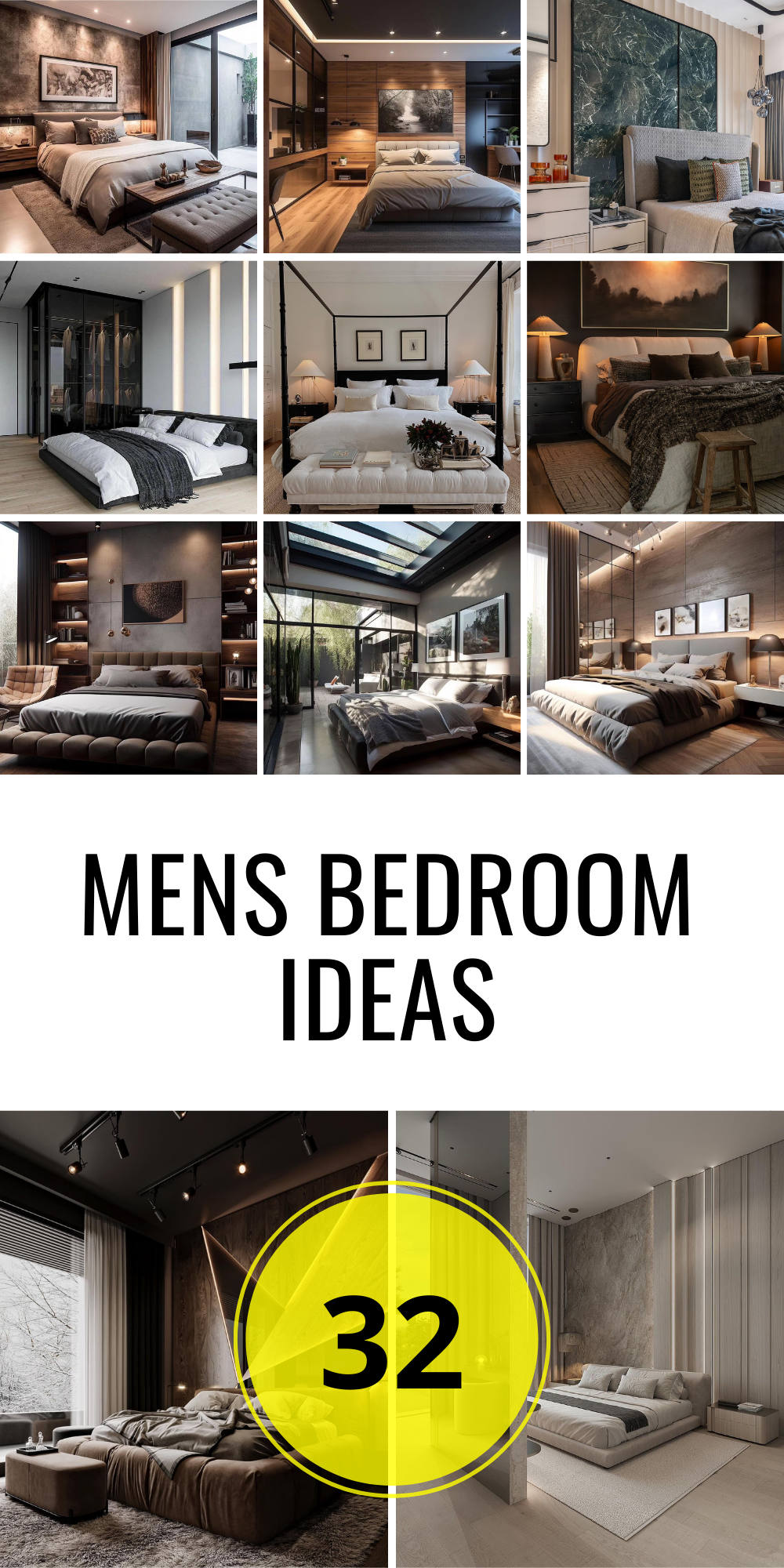 Explore 32 Mens Bedroom Ideas for Modern Masculine Style | Ultimate ...