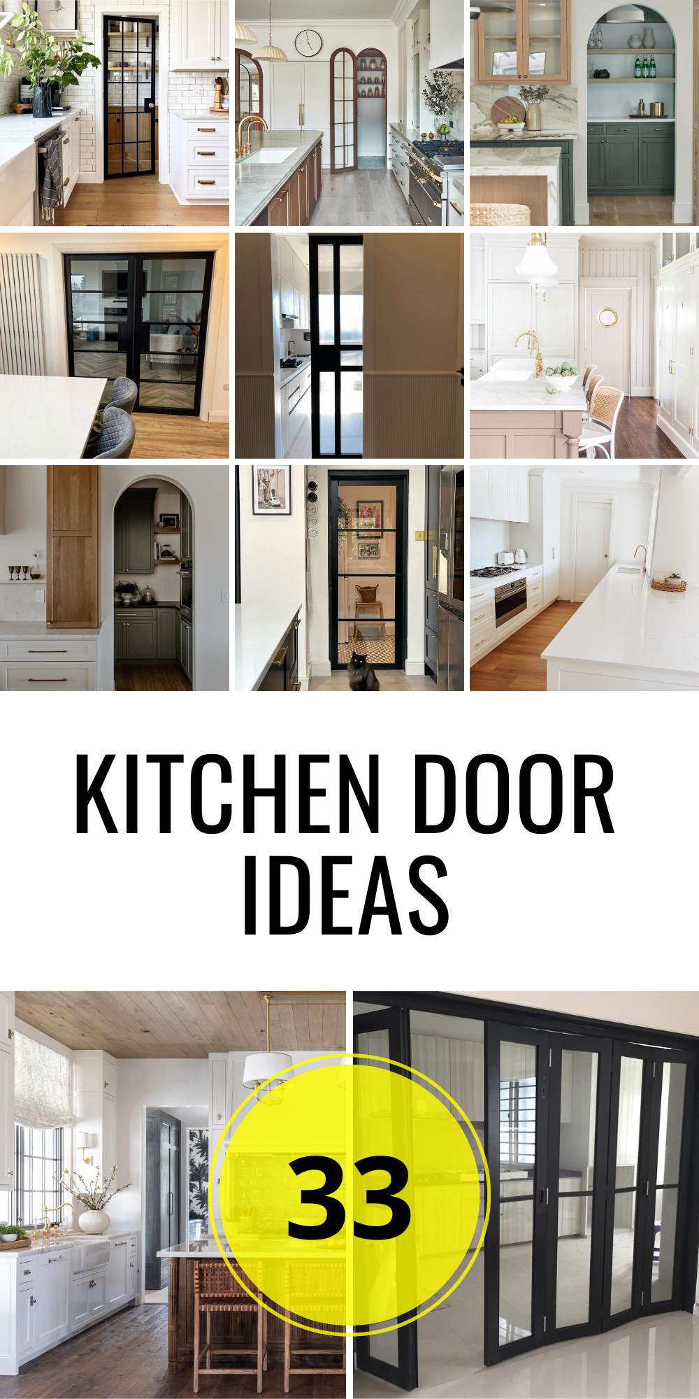 33 Kitchen Door Ideas to Transform Your Culinary Space Elegantly ...