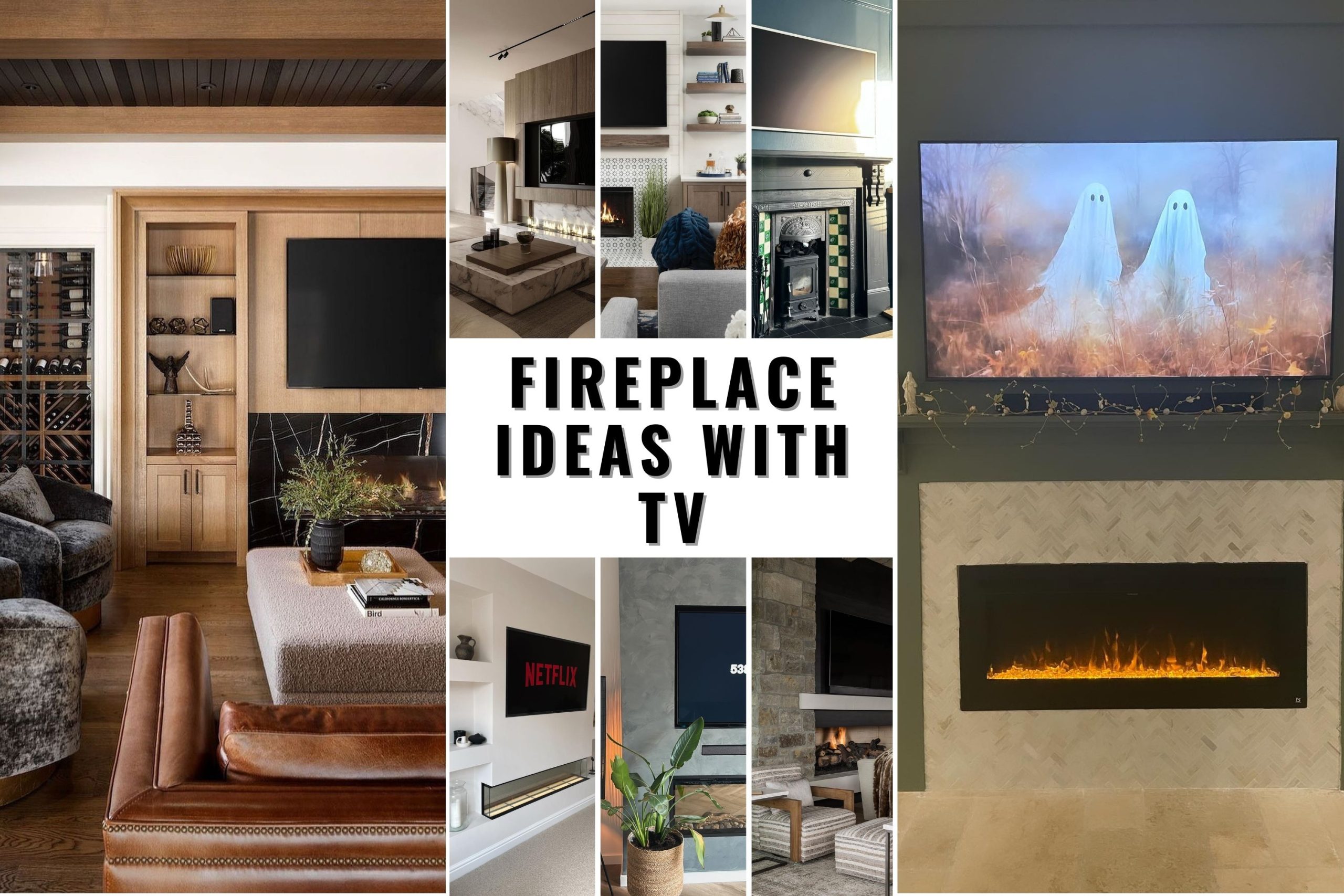 38 Fireplace Ideas with TV: Ultimate Living Room Enhancements ...