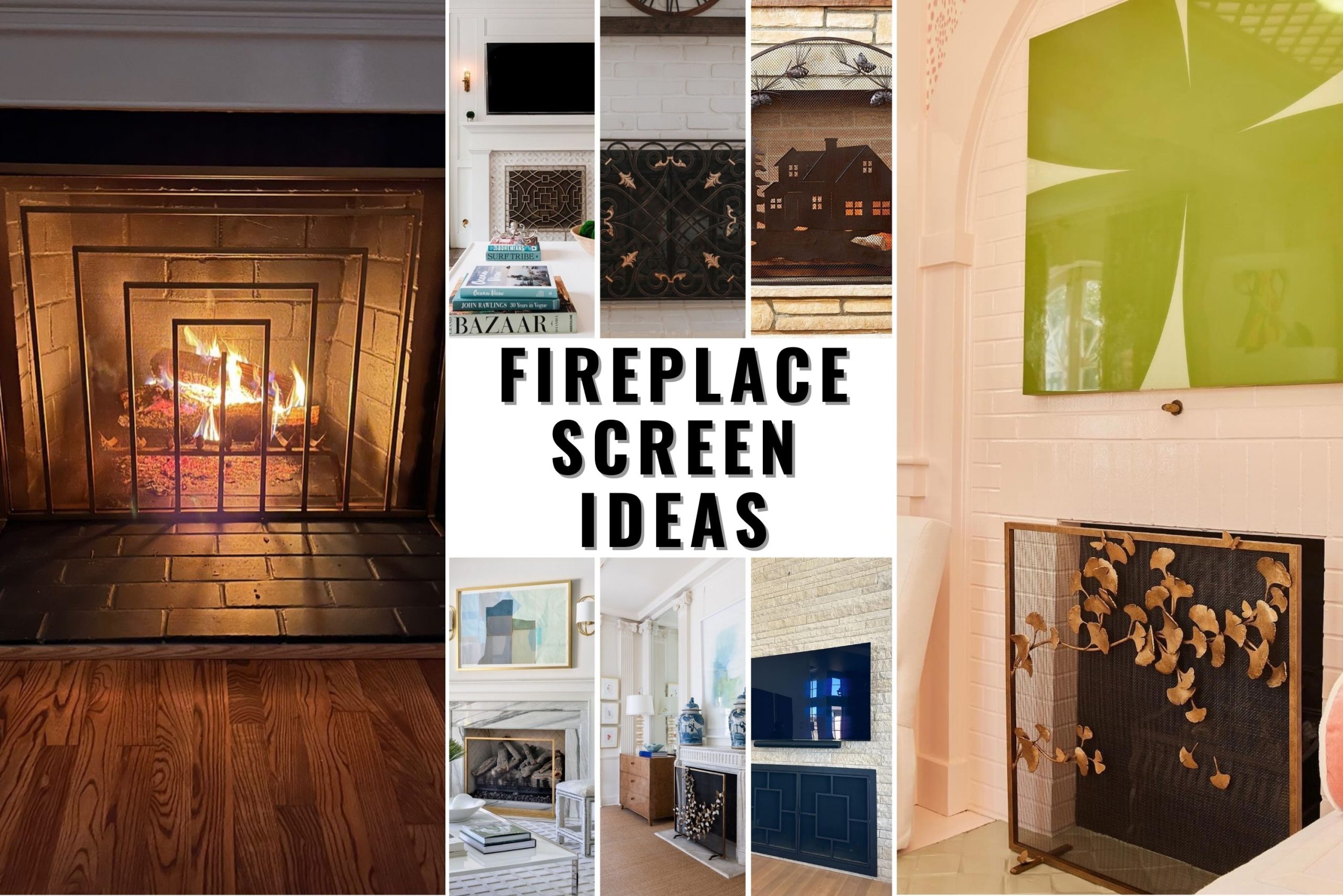 25 Fireplace Screen Ideas to Enhance Your Home's Warmth and Style ...