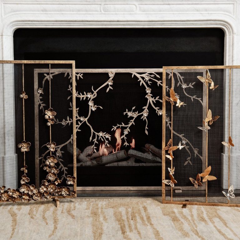 25 Fireplace Screen Ideas to Enhance Your Home's Warmth and Style ...