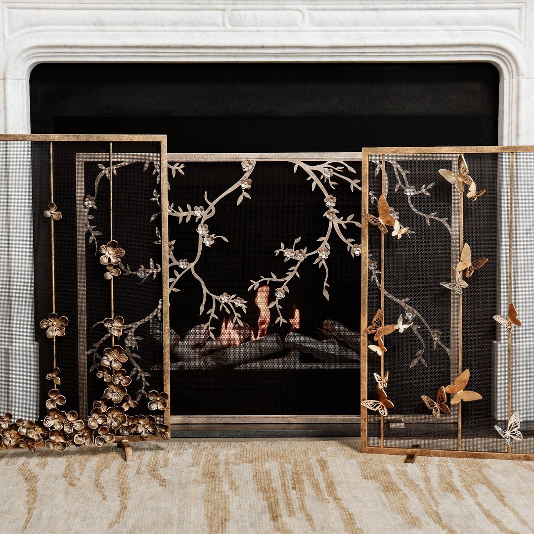 25 Fireplace Screen Ideas to Enhance Your Home's Warmth and Style ...