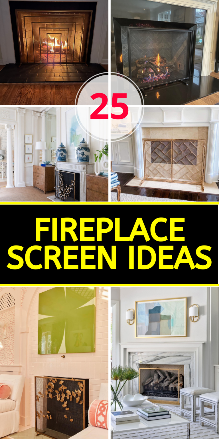 25 Fireplace Screen Ideas to Enhance Your Home's Warmth and Style ...