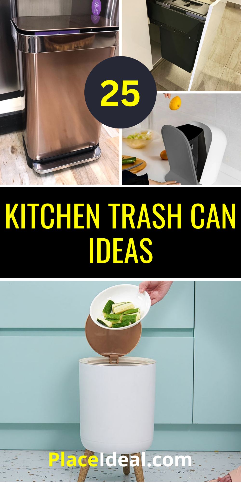 25 Kitchen Trash Can Ideas That Will Transform Your Space - placeideal.com