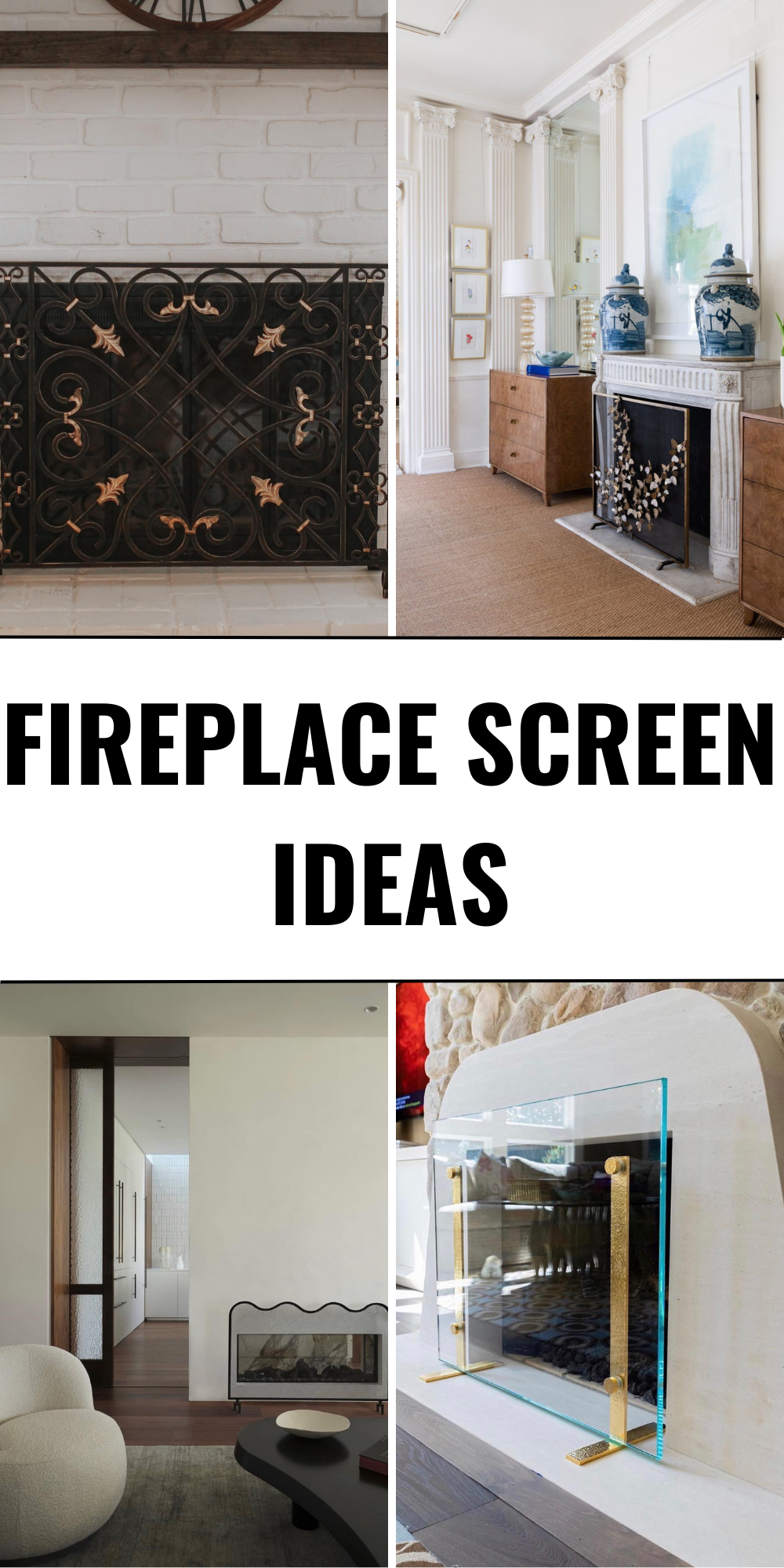 25 Fireplace Screen Ideas to Enhance Your Home's Warmth and Style ...