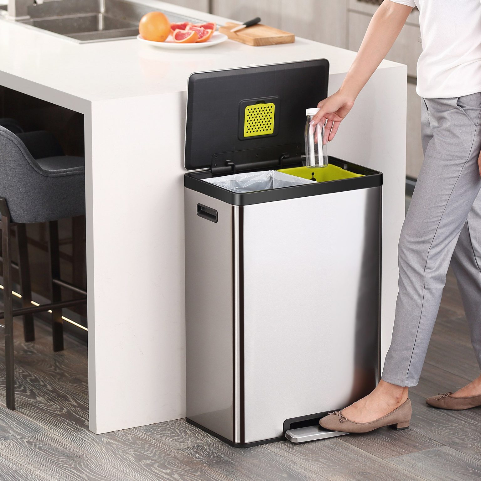 25 Kitchen Trash Can Ideas That Will Transform Your Space - placeideal.com