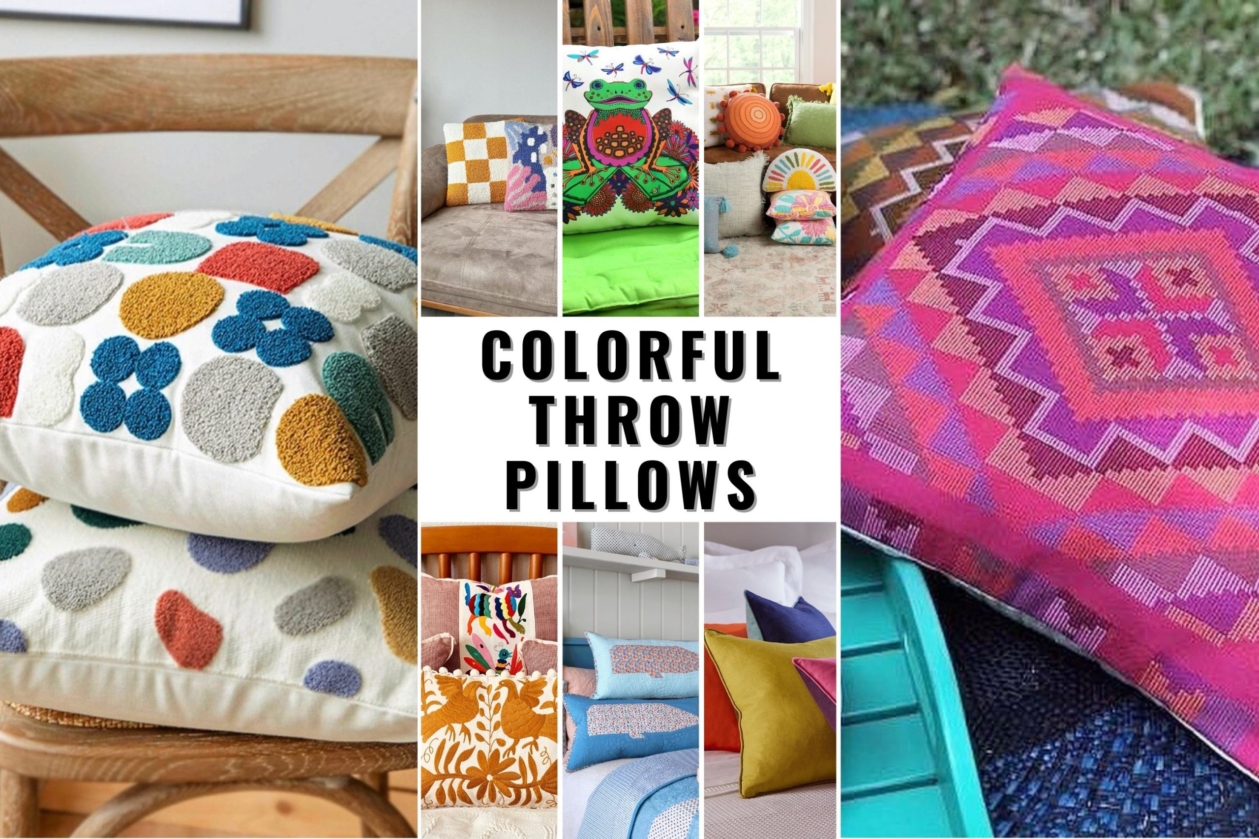 25 Colorful Throw Pillows to Transform Your Living Space with Style and ...