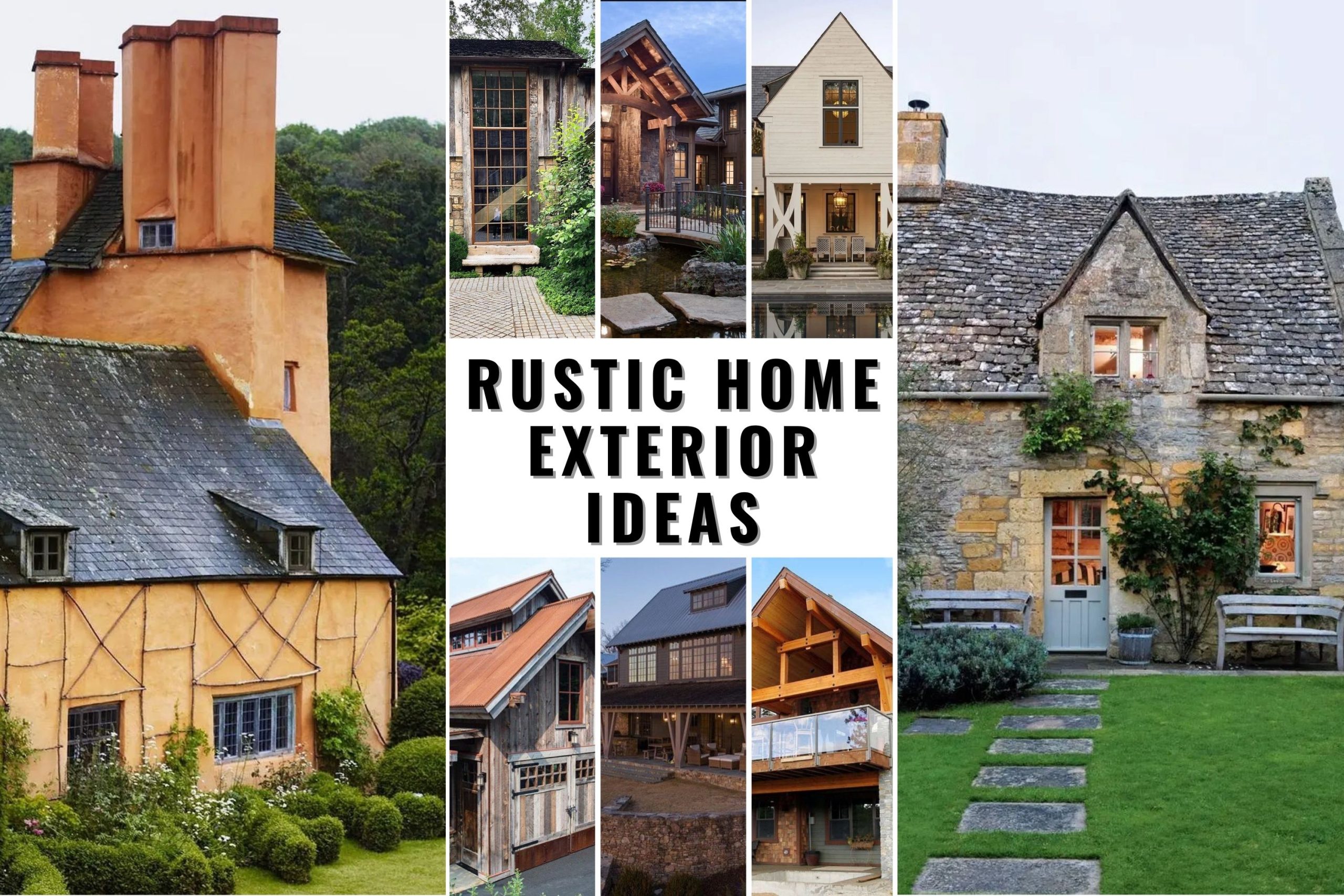 23 Rustic Home Exterior Ideas: Timeless Charm with Modern Touches ...