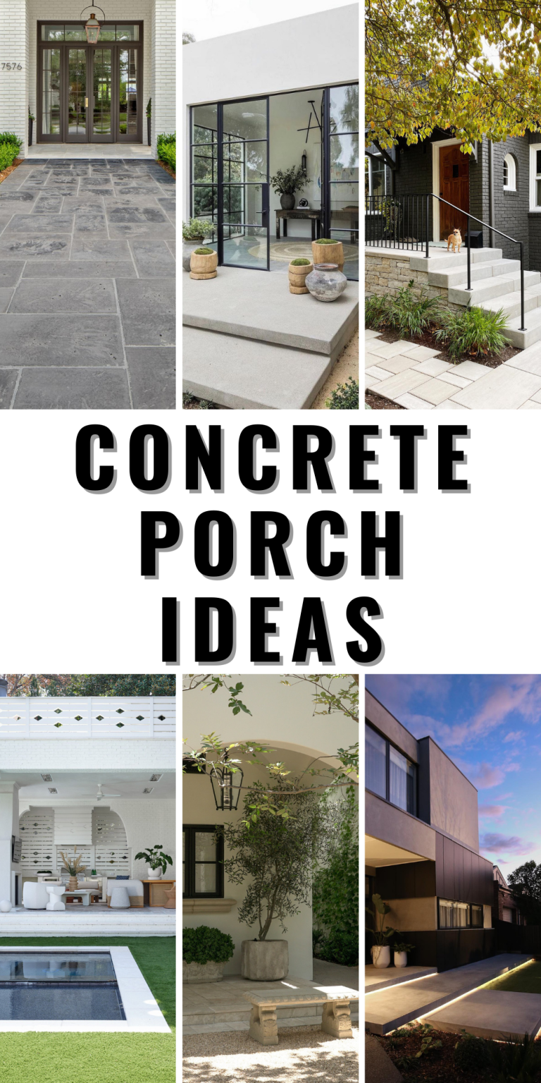 25 Concrete Porch Ideas That Will Transform Your Home’s Curb Appeal ...