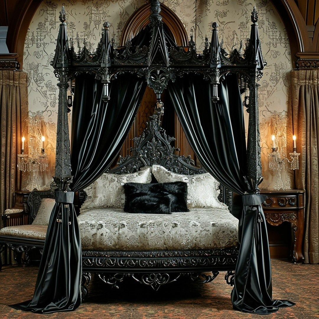 32 Gothic Bedroom Ideas: Transform Your Space with Dark Elegance and Enchanting Decor ...
